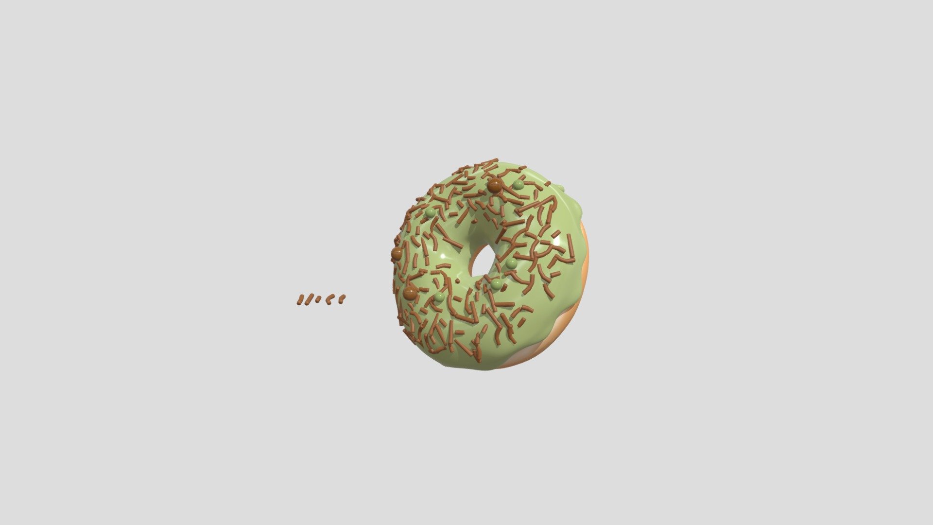 Matcha donut - 3D model by Darcy Lu (@DarcyLu) [9ef107a] - Sketchfab