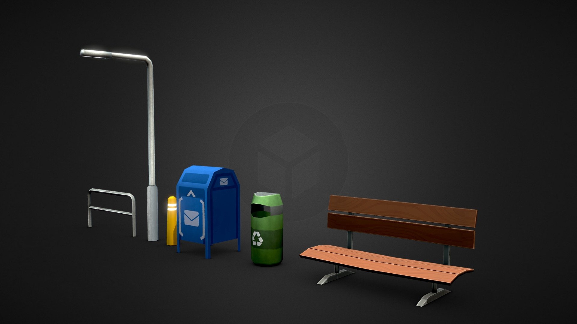 Road Props - 3D model by Sir_Numb [9ef4198] - Sketchfab