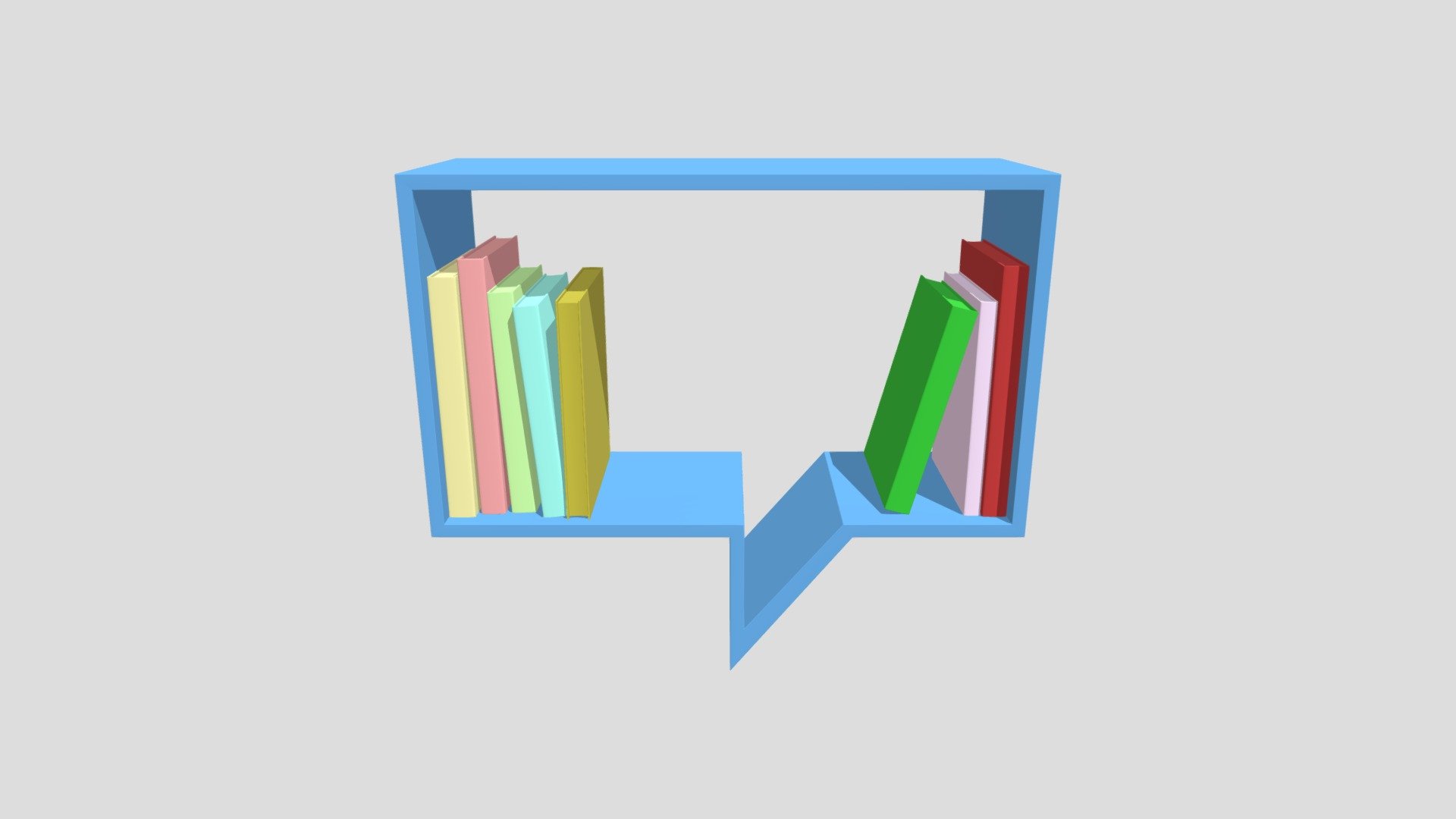 Bookshelf_comment_obj - Download Free 3D model by ndelac01 [9ef424a] - Sketchfab