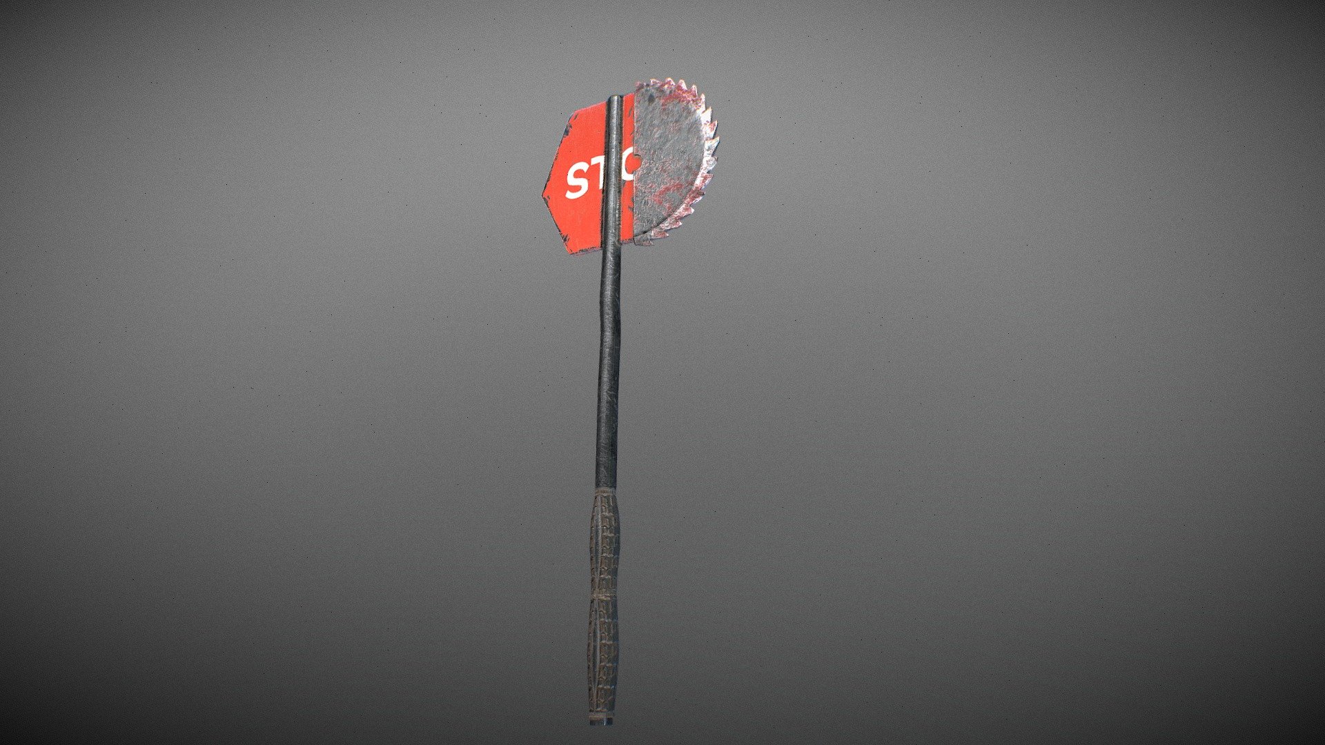 Post apocalypse Stop sign axe - 3D model by aj1stly [9ef68c2] - Sketchfab
