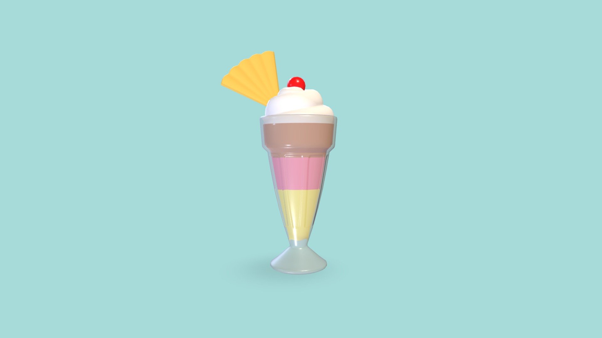 Icecream Sundae - 3D model by nickknacks [9efc624] - Sketchfab