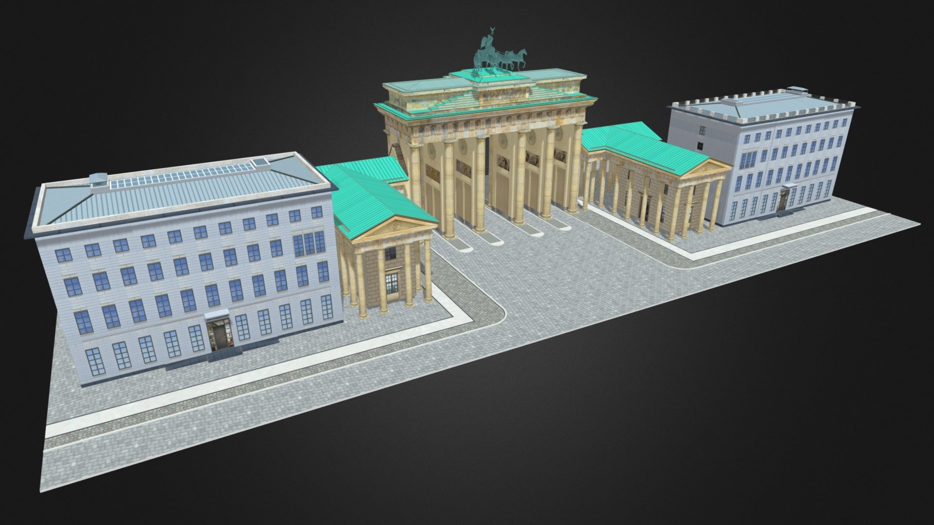 Berlin Brandenburg Gate 3d Model - 3D model by nuralam018 [9efe309 ...
