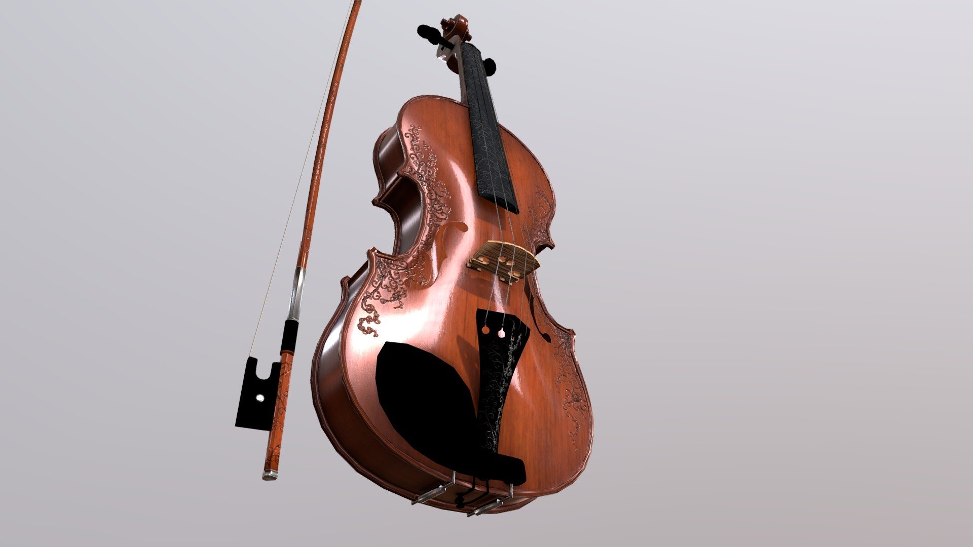 Violin v1 (Game ready) - 3D model by Snejl [9f03d12] - Sketchfab