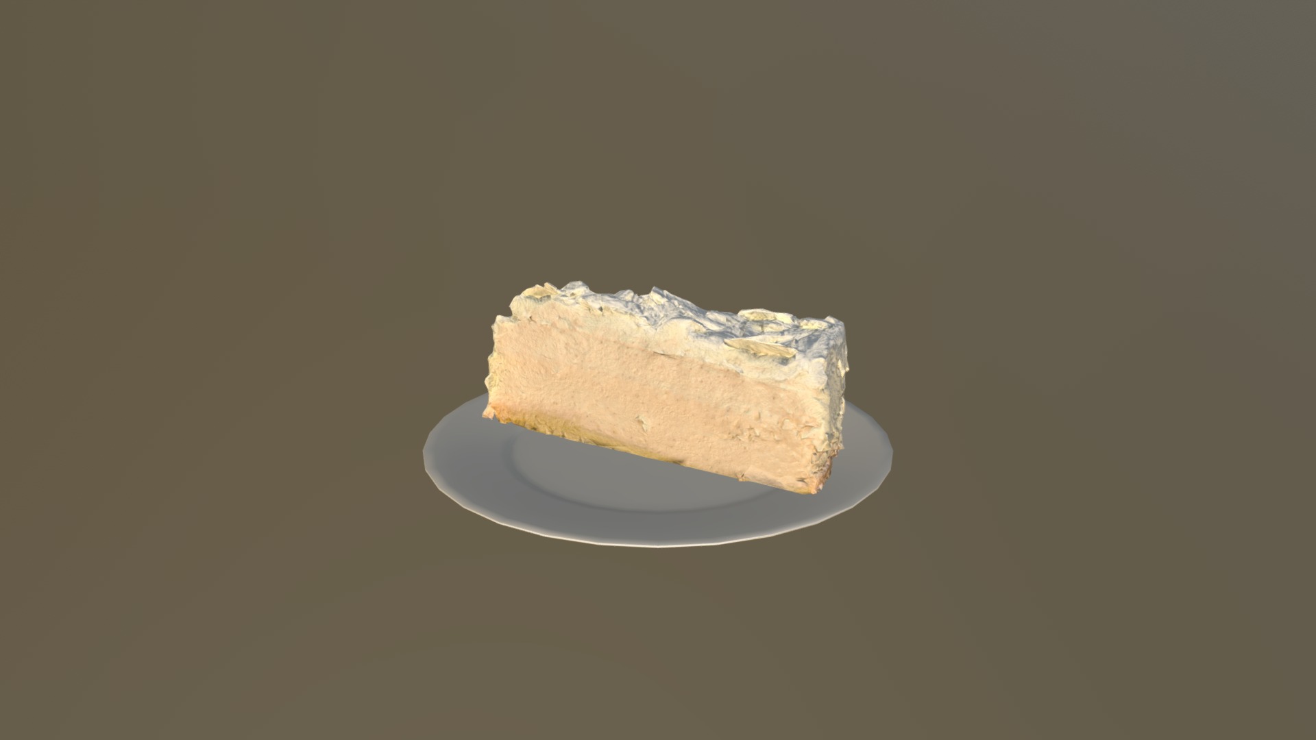 Taart Vanille Punt With Plate - 3D model by VROwl_JJV [9f04d05] - Sketchfab