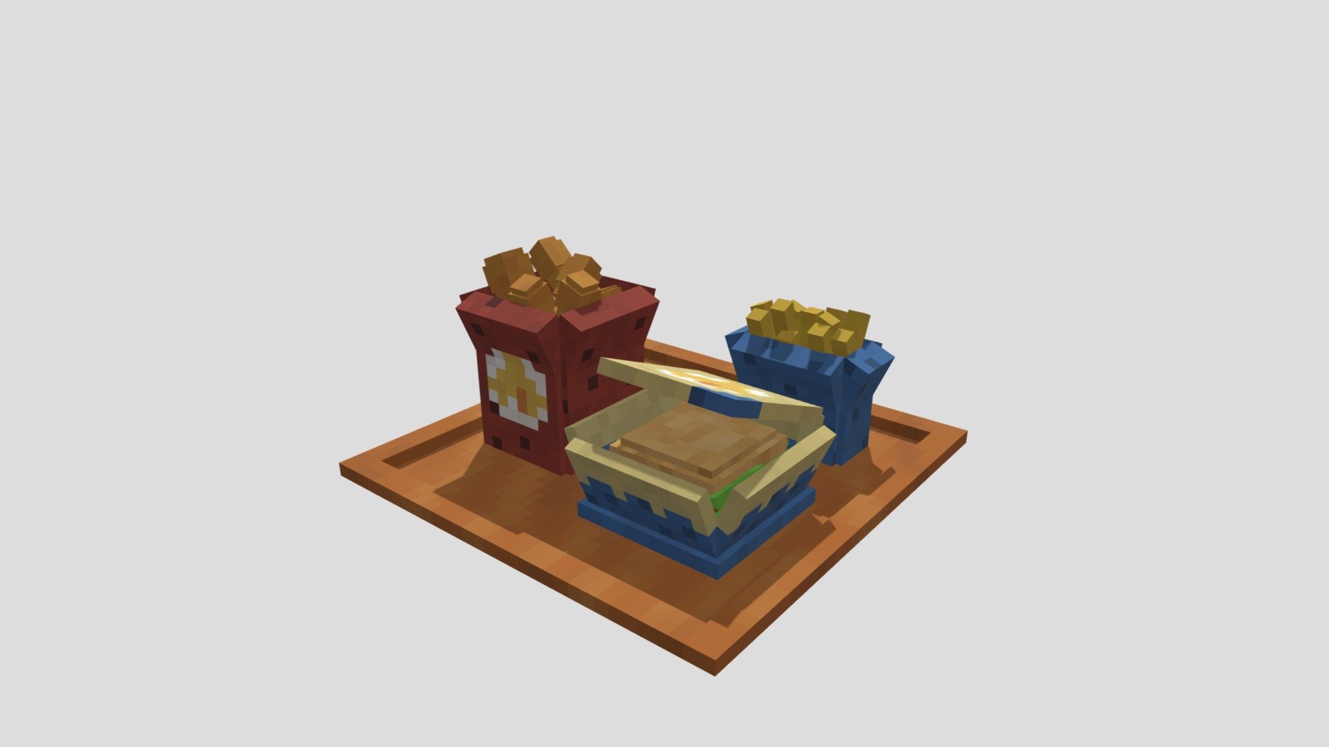 Fast food pack - Download Free 3D model by Gotche [9f06630] - Sketchfab