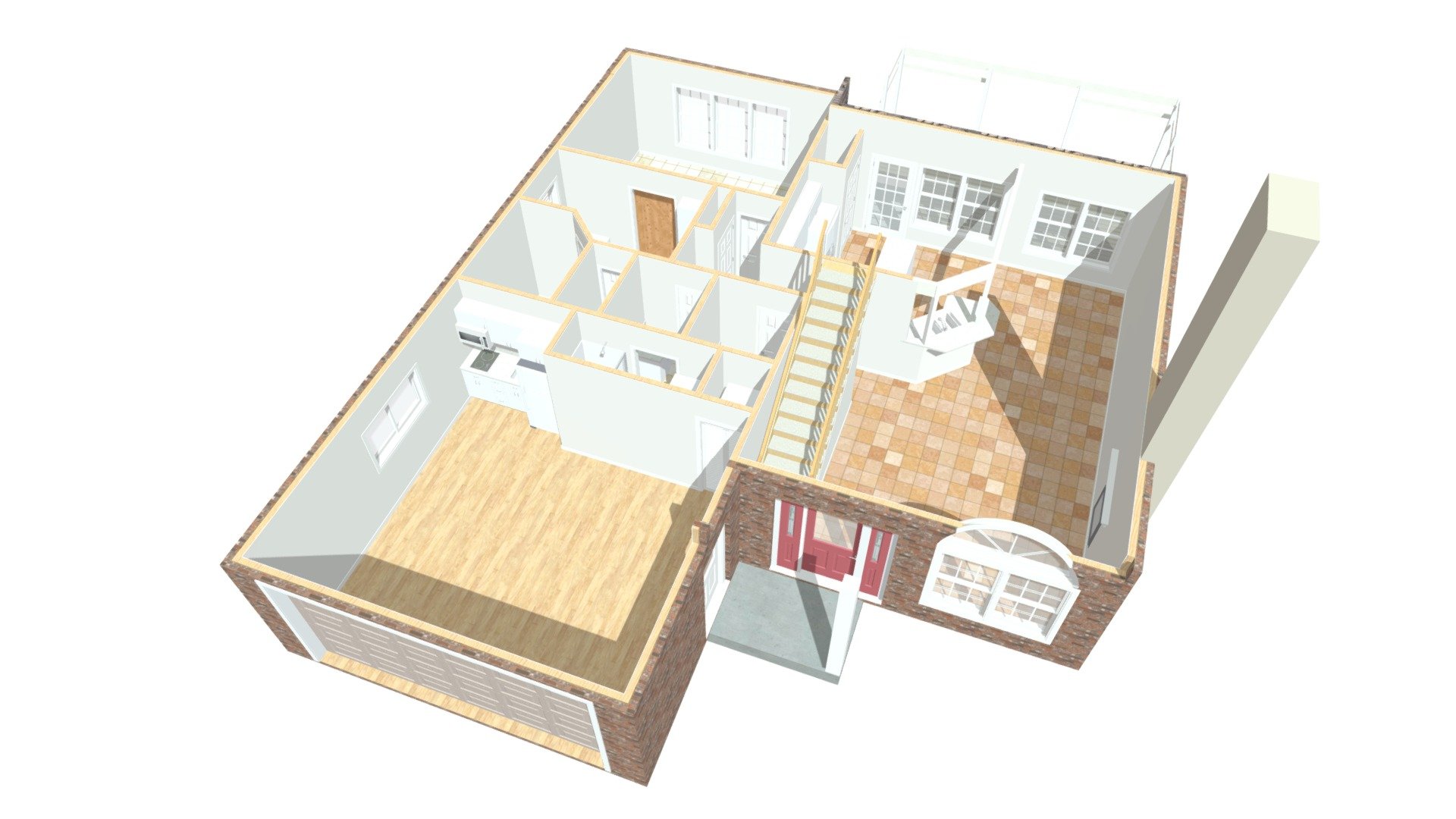 e-1 LARA PRELIM PLAN FLOOR 1 VIEW - 3D model by Pro Draft, Inc ...