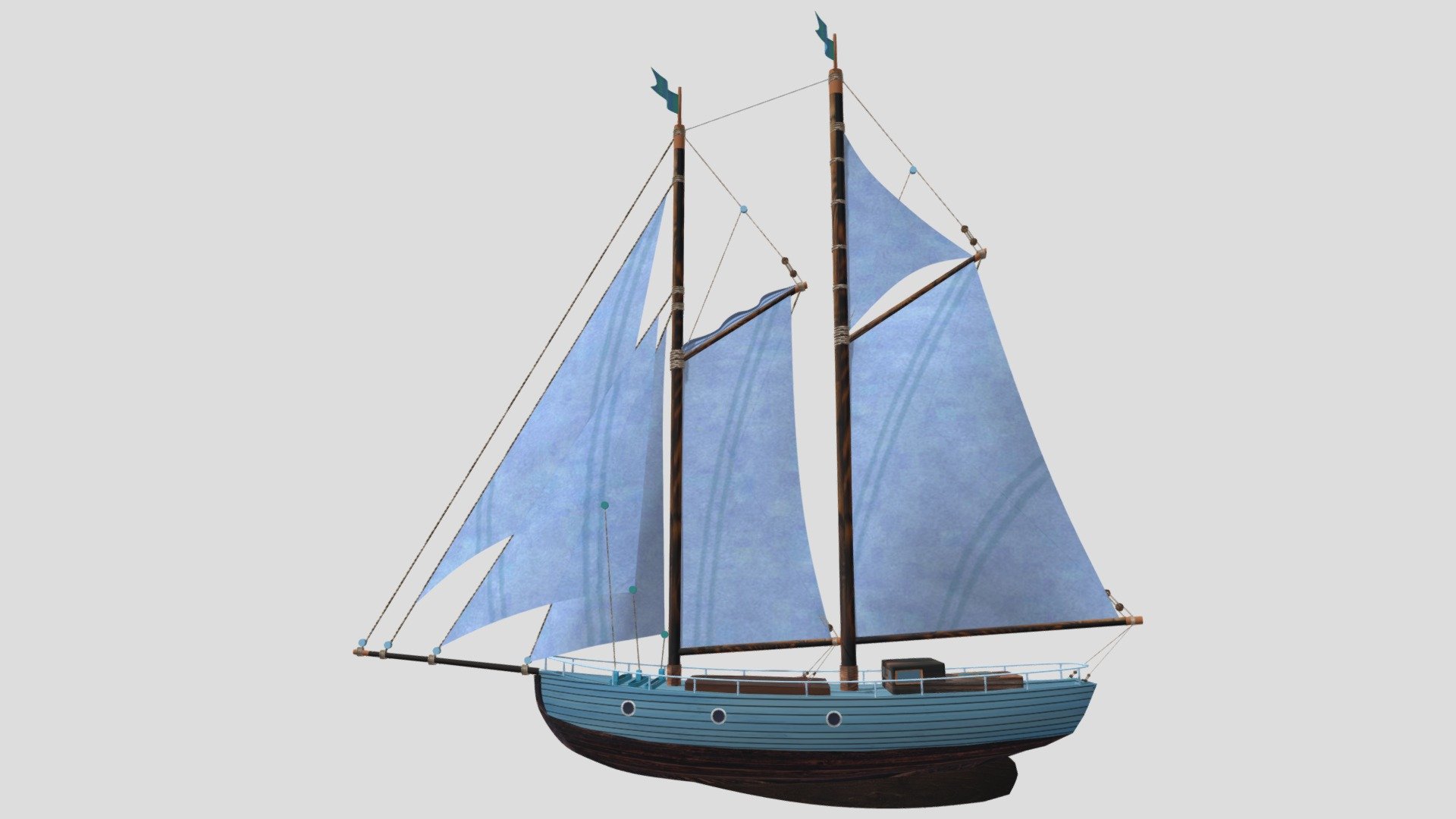 Schooner - Download Free 3D model by gogiart (@agt14032013) [9f0cbdd] - Sketchfab