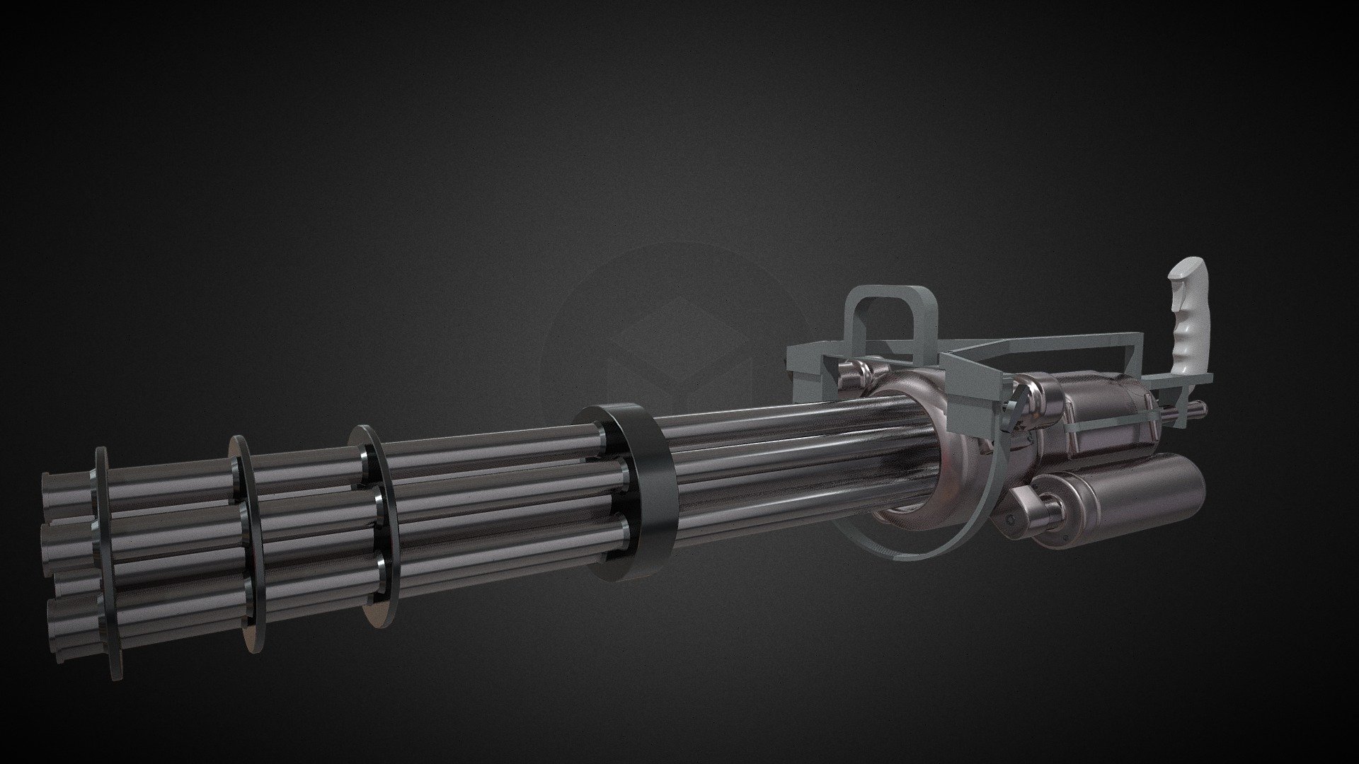Minigun - Download Free 3D model by TWORKS (@trbrick) [9f0d4c6] - Sketchfab