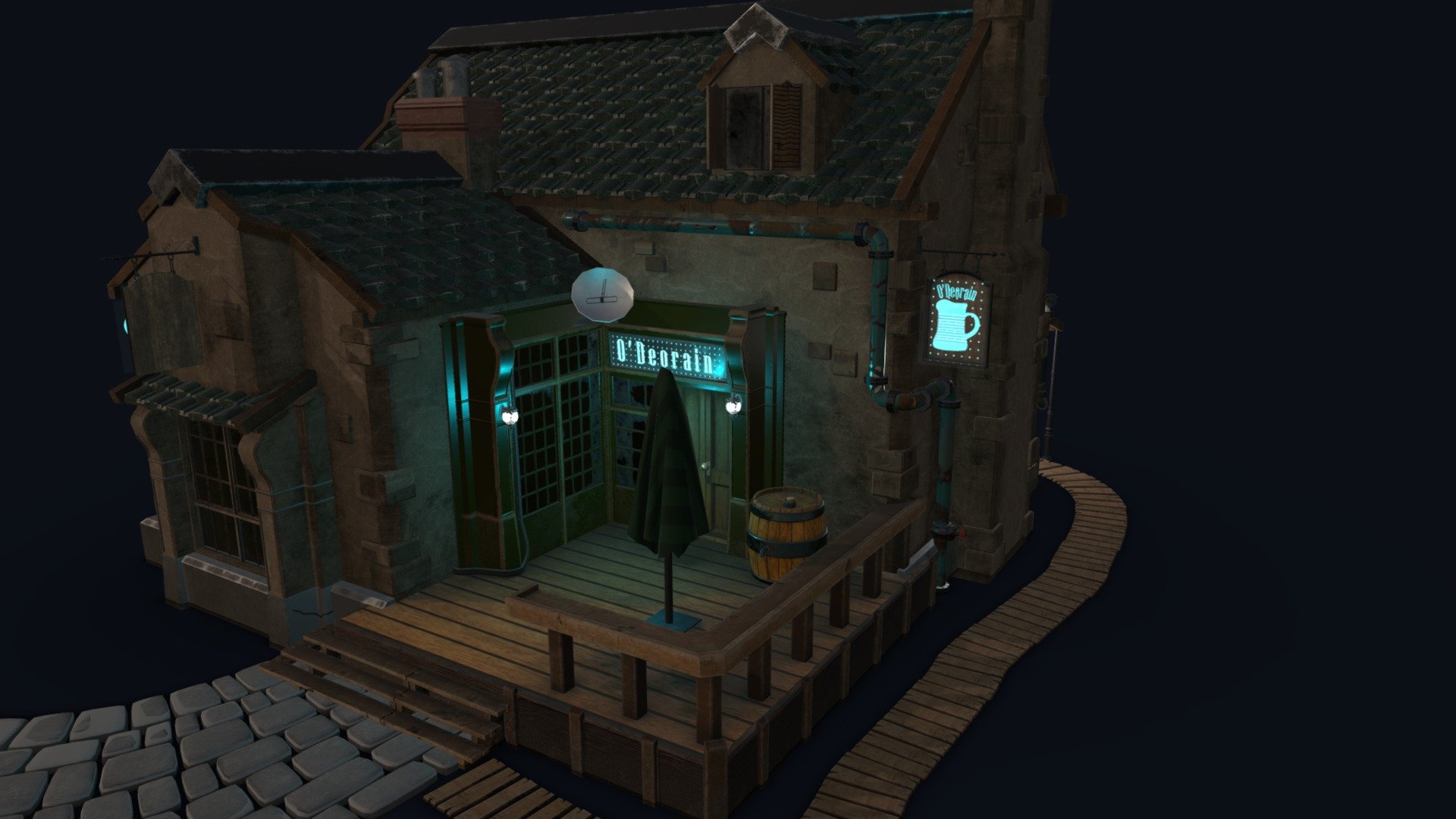 Pub scene - Download Free 3D model by Krajkoa [9f10ca6] - Sketchfab