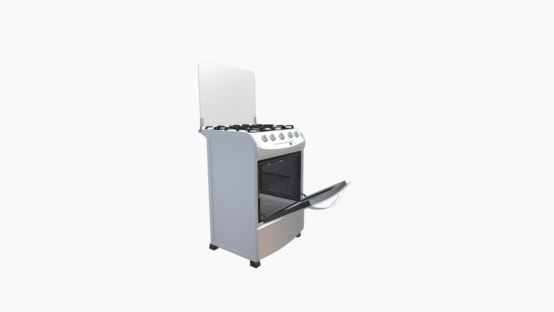 M644_Estufa Orégano Haceb 60 cms inox gas natura - Buy Royalty Free 3D ...