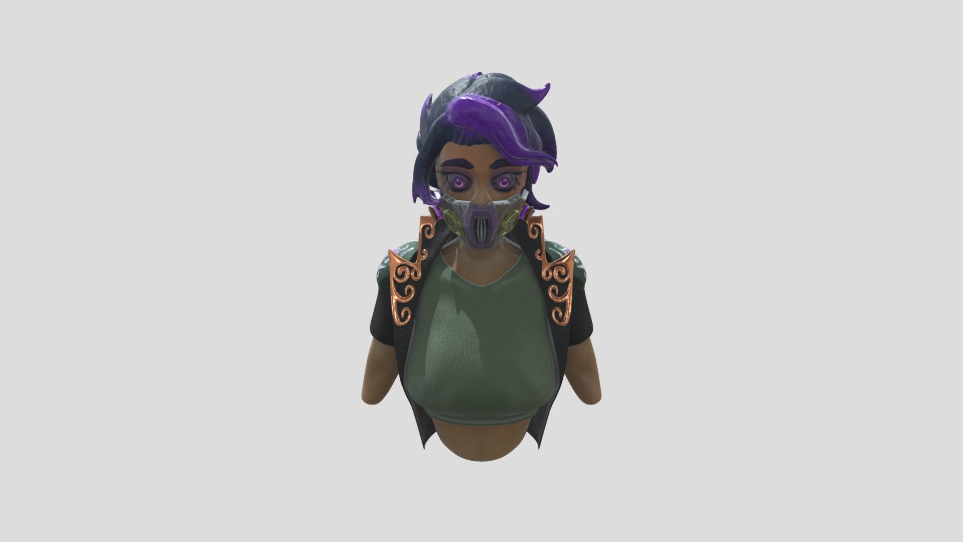 zaunite-(original character) - 3D model by sapyruster [9f130fc] - Sketchfab
