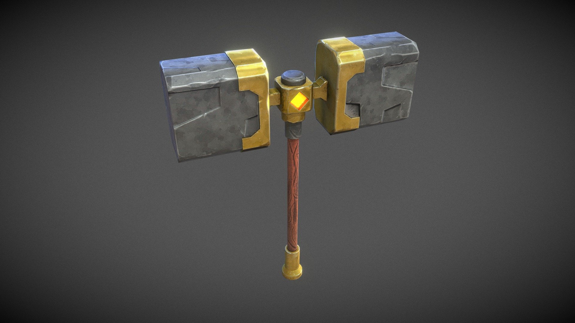 Stylized Hammer - 3D model by 3djay12 [9f13951] - Sketchfab