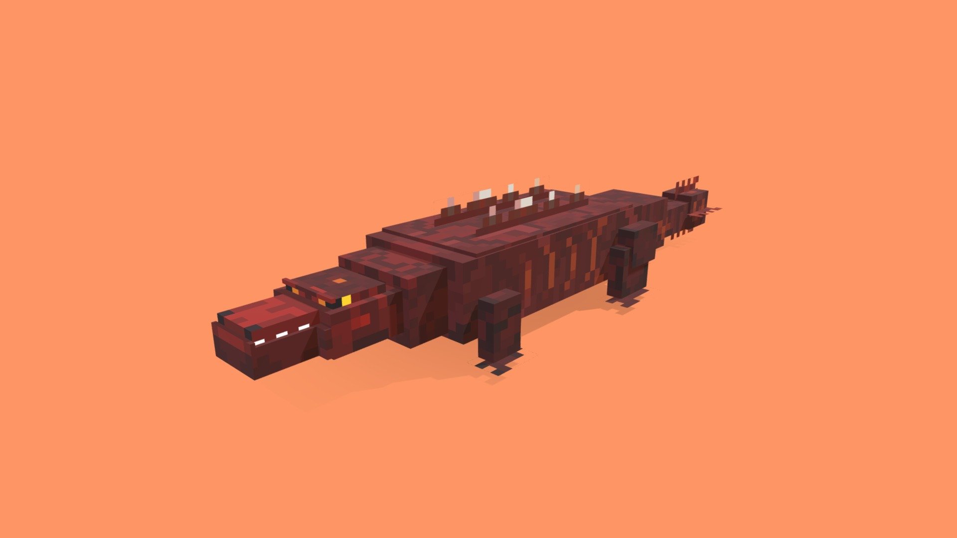 Lava crocodile - 3D model by Frogger (@frogslab) [9f15242] - Sketchfab