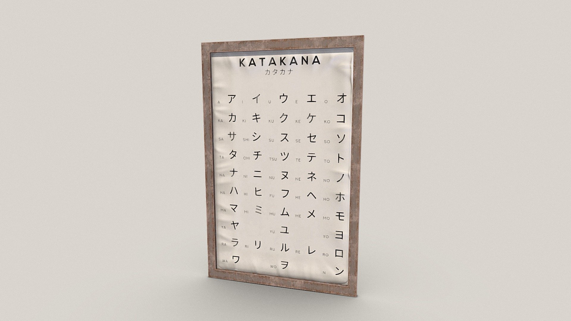 katakana alphabet poster - Download Free 3D model by Sousinho [9f16934 ...