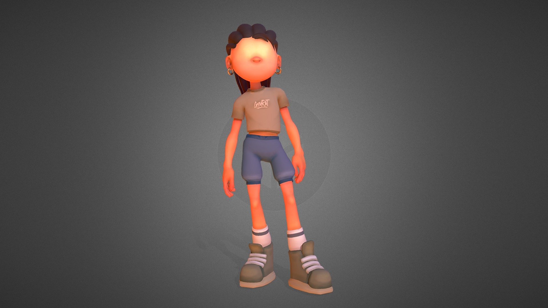 Game-ready Cartoon Girl Character - 3D model by al8na (@al8n_a ...