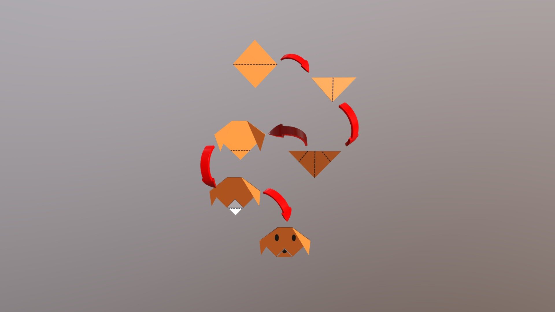 Dog / Anjing (Origami) - Buy Royalty Free 3D model by HanZz (@Shi ...