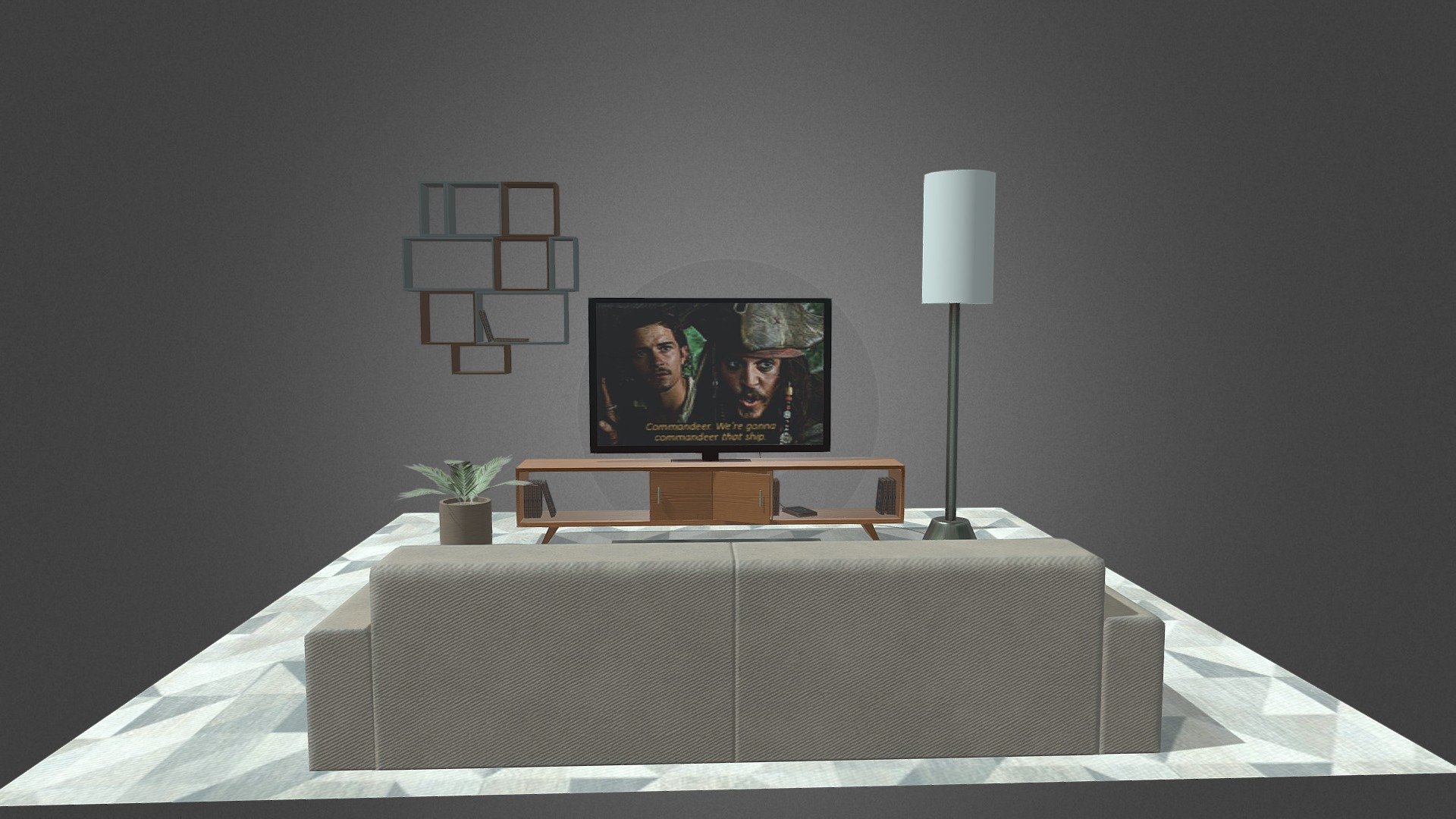 Living Room - 3D model by christiantindoc09 [9f22a33] - Sketchfab