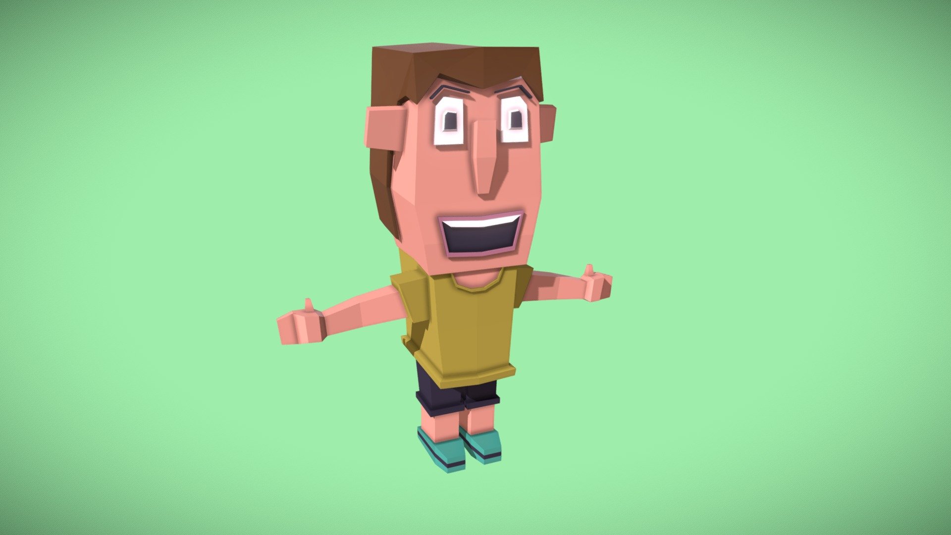 lowpoly guy - hombre lowpoly - Download Free 3D model by Harold.Llanos ...