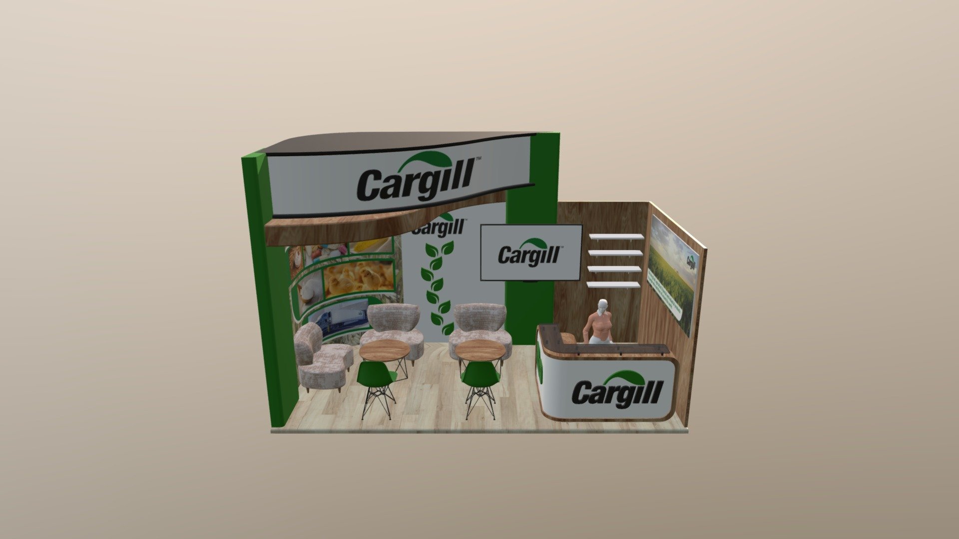 Cargill booth - 3D model by ajumetilco [9f240cb] - Sketchfab