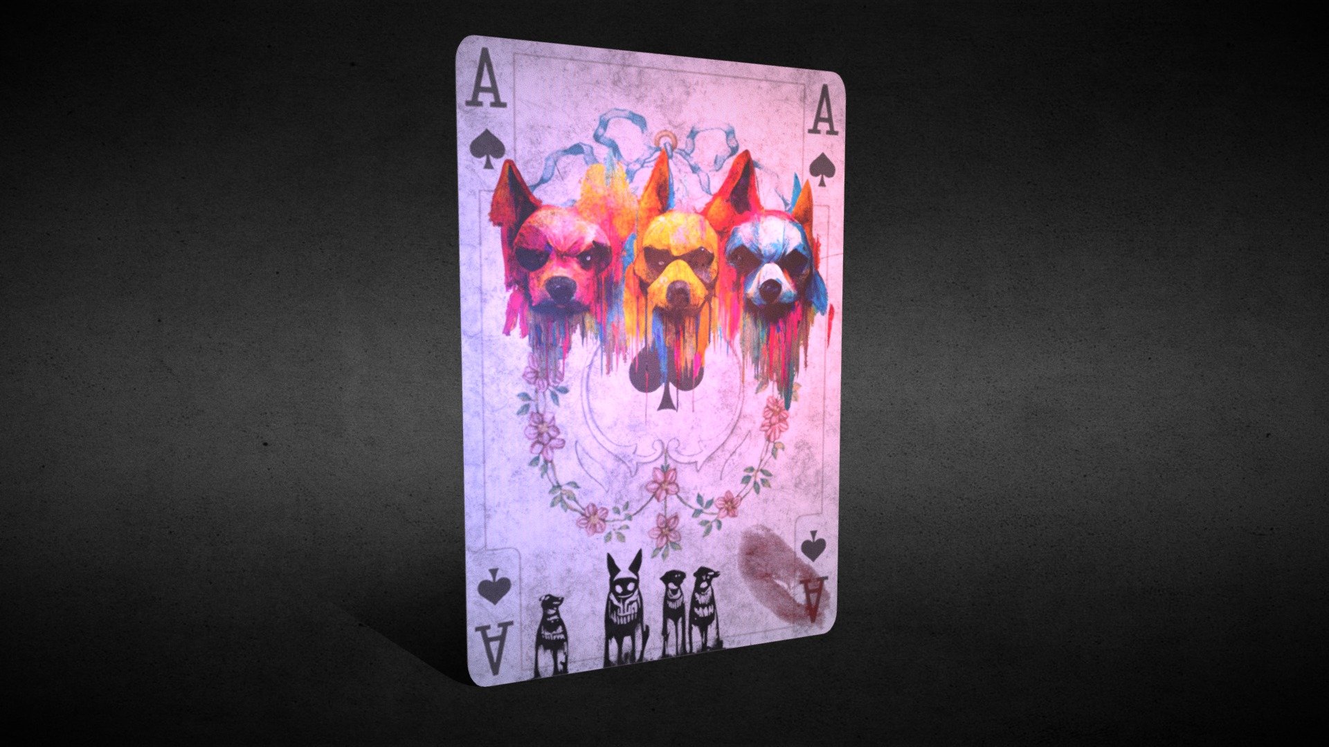 Mad Dogs playing card - 3D model by votekickAlex [9f24c6c] - Sketchfab