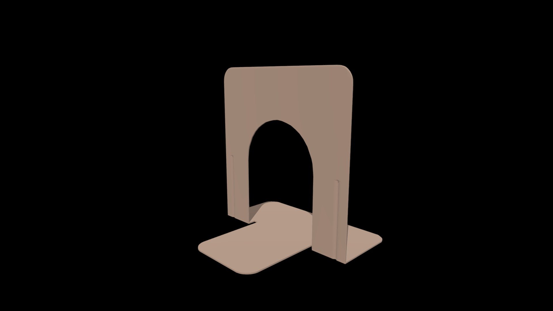 basic metal book end realistic heavy duty - 3D model by GregVanDyke ...