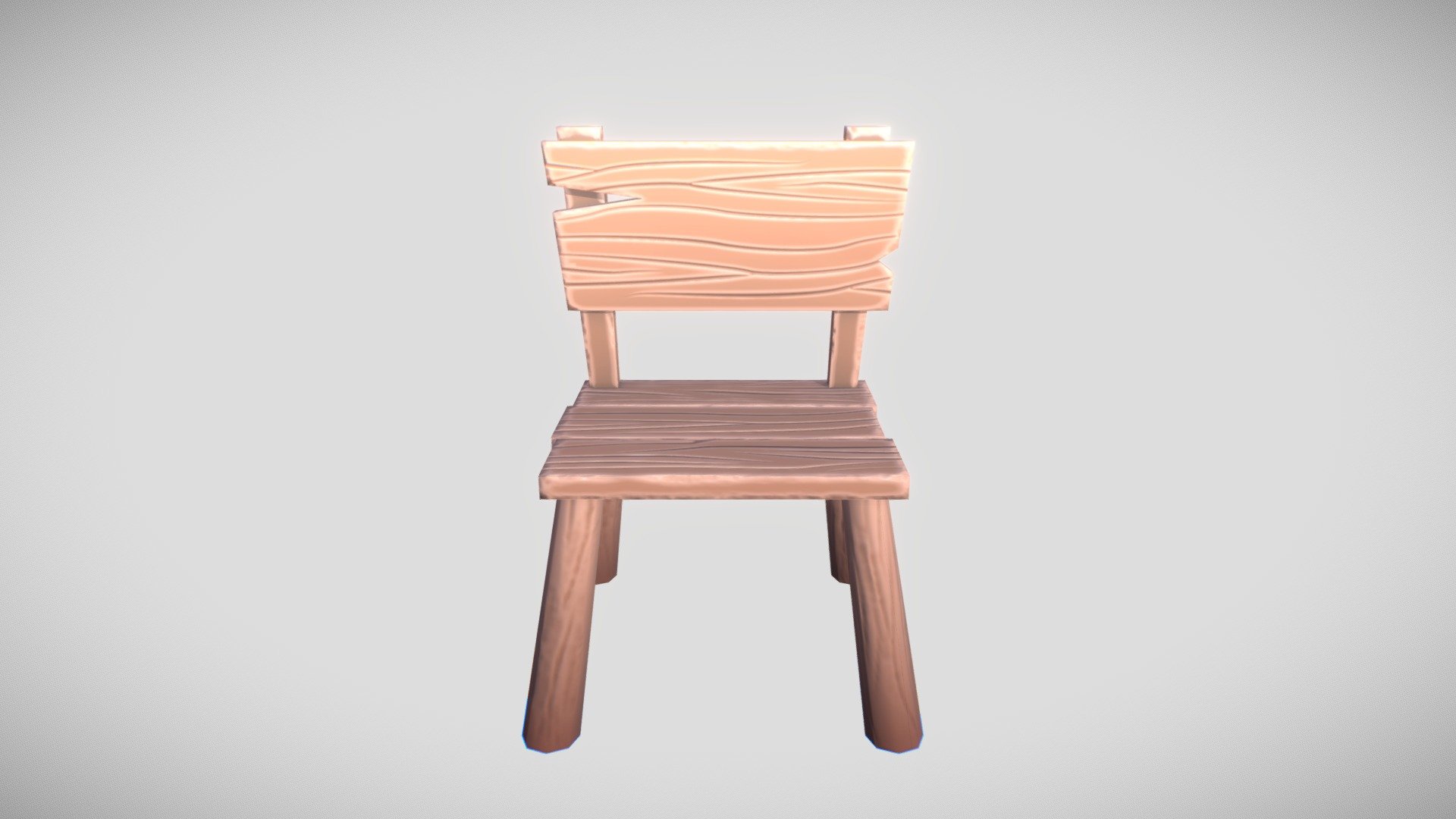 Low Poly Stylized Wood Chair - Download Free 3D model by pau ...