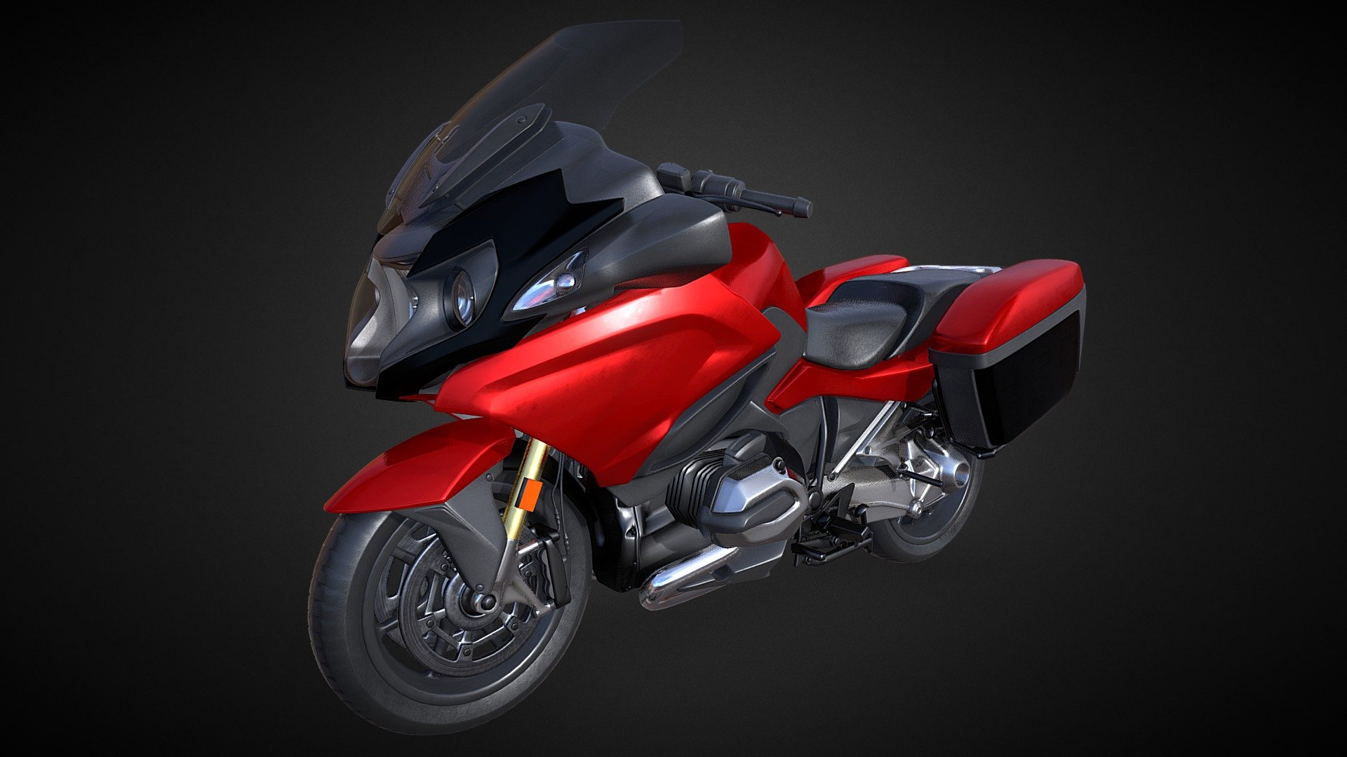 Sport touring motorcycle HighPoly 3DModel - Download Free 3D model by ...