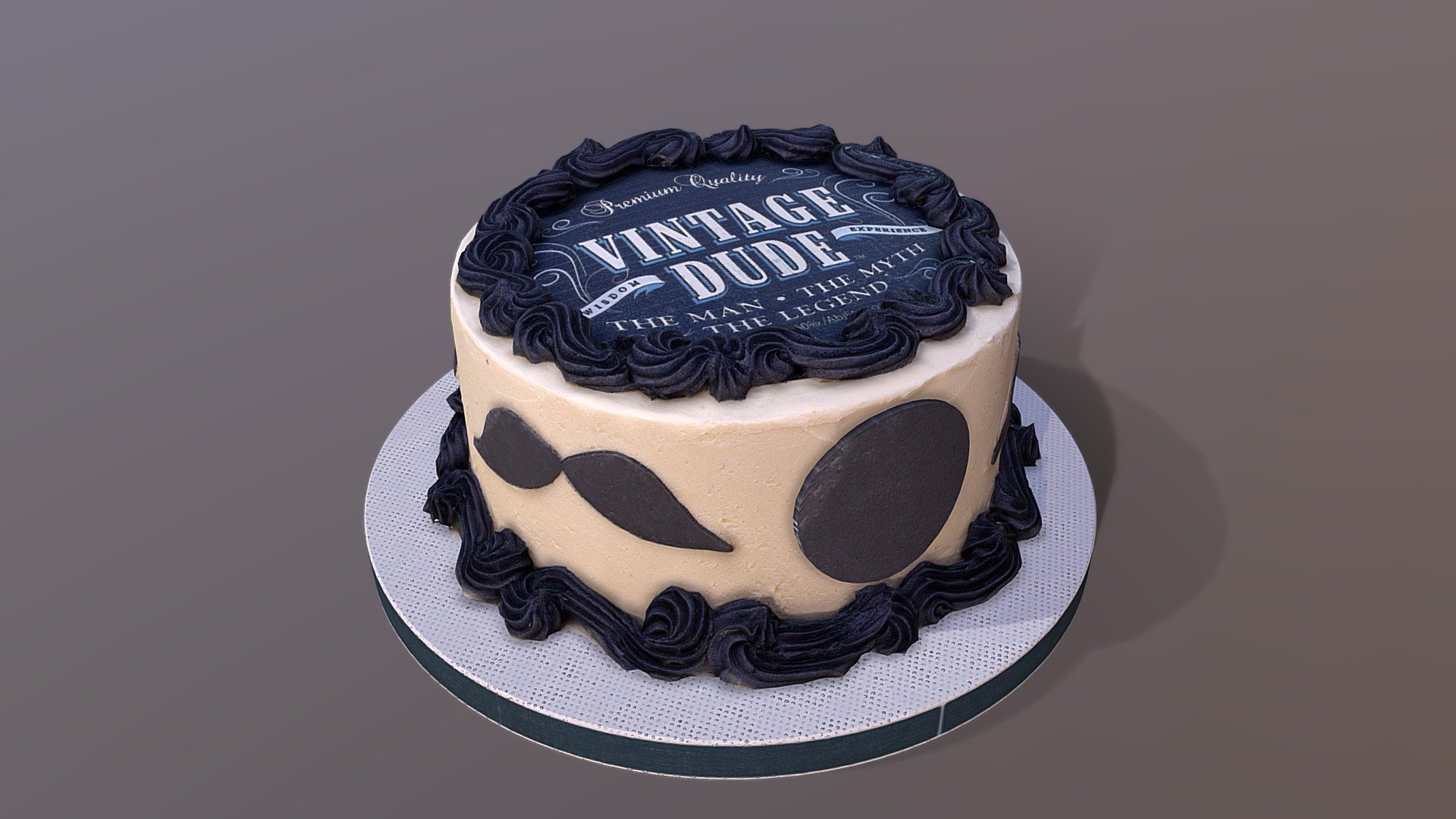 Vintage Dude Cake - Buy Royalty Free 3D model by Cakesburg Premium 3D ...