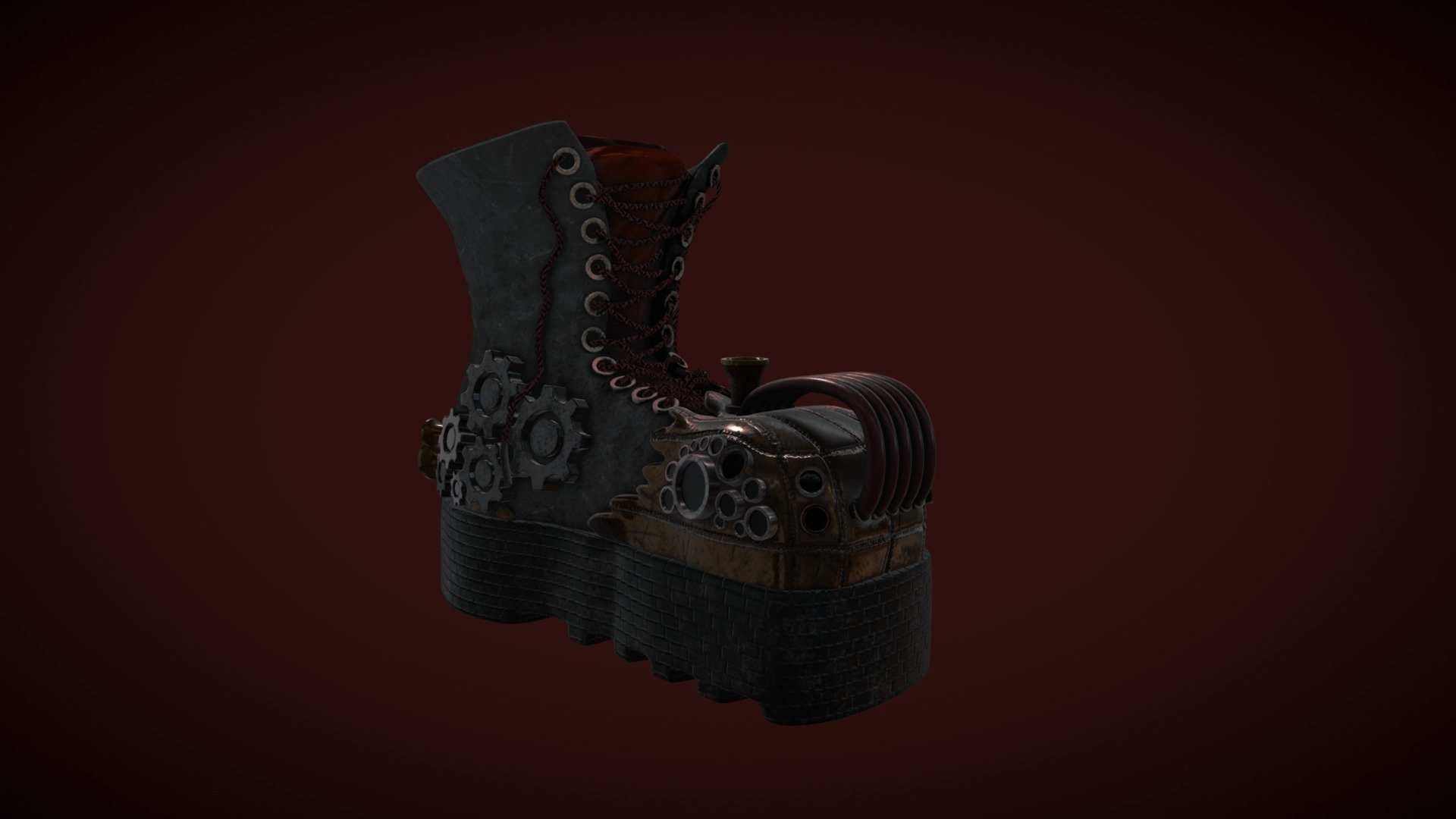 Steampunk Shoe - 3D model by Charlotte Bentley-Corley ...