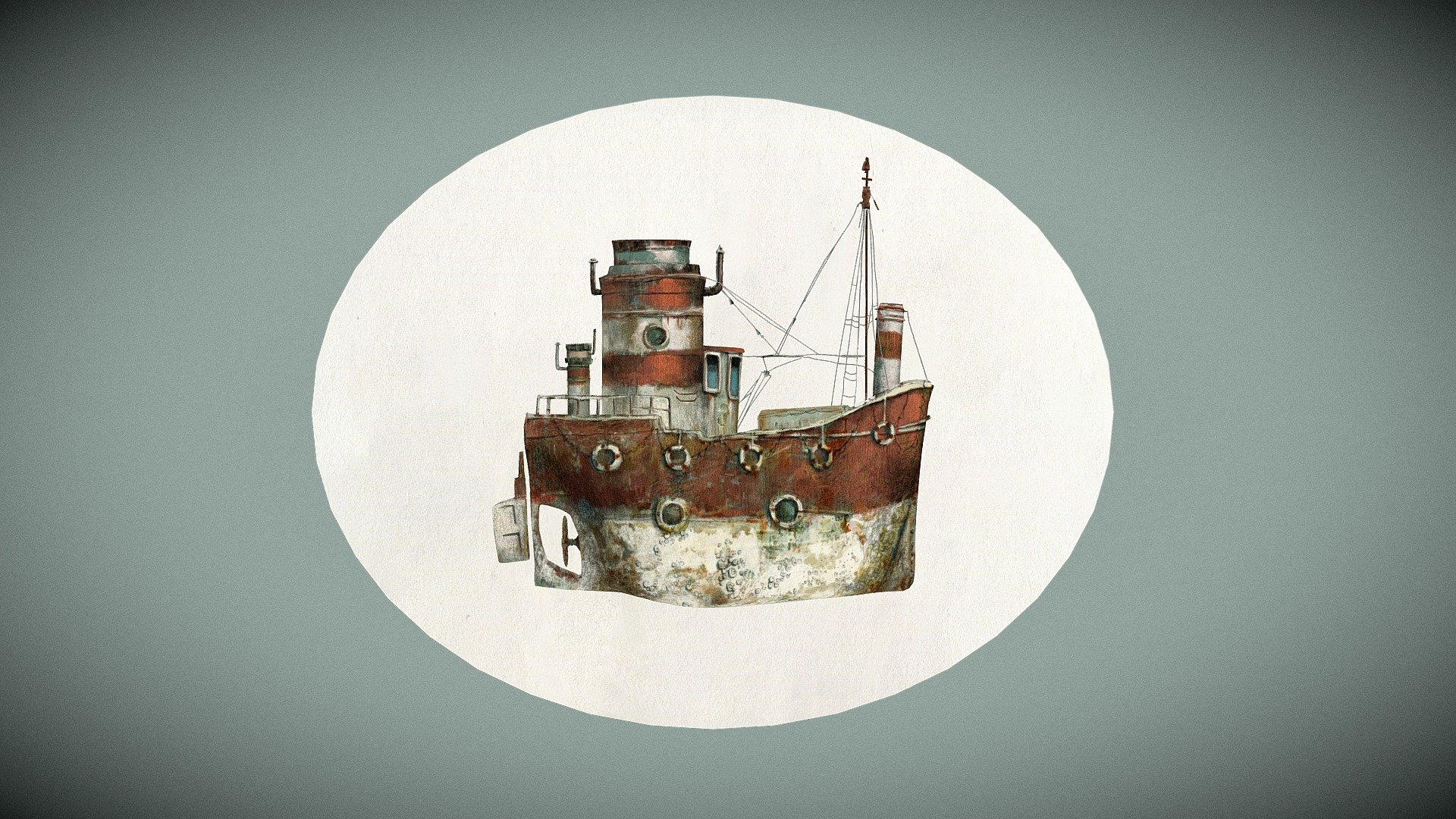 Rusty Ship - Marco Leoni's concept - 3D model by Filo [9f30573] - Sketchfab