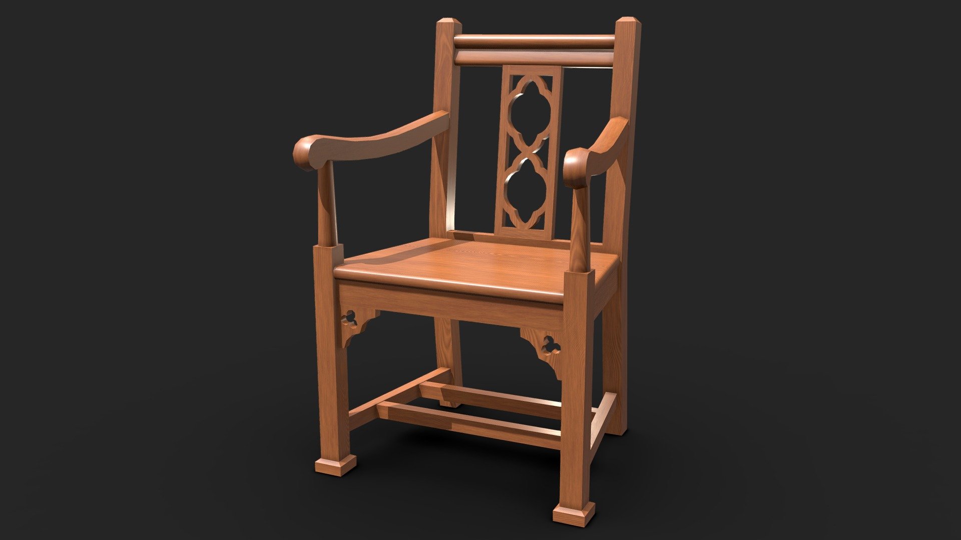 Ornate Wooden Chair - 3D model by Manifold Assets (@manifoldassets ...