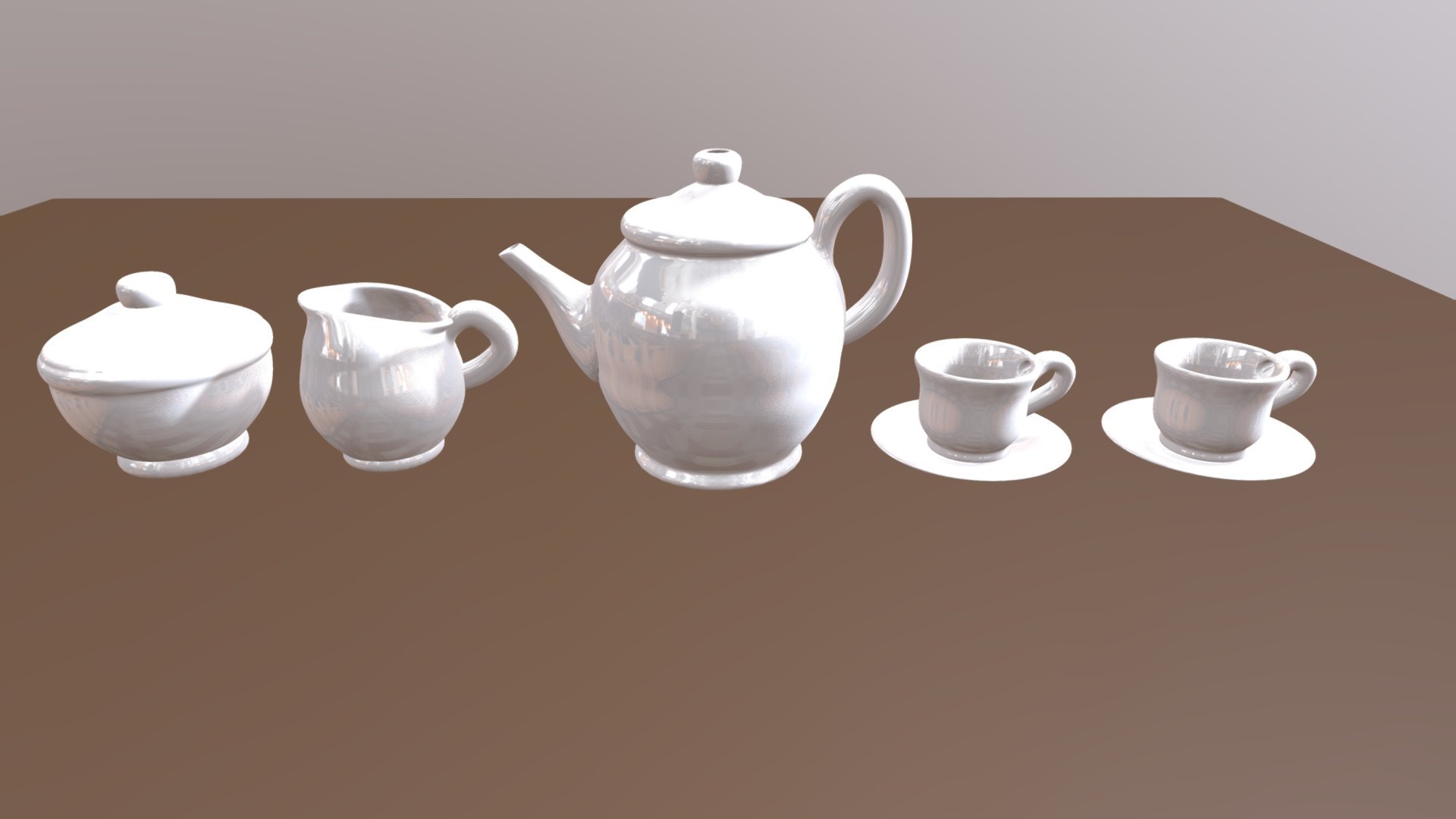 Tea Set - 3D model by odonovansinead [9f31d06] - Sketchfab