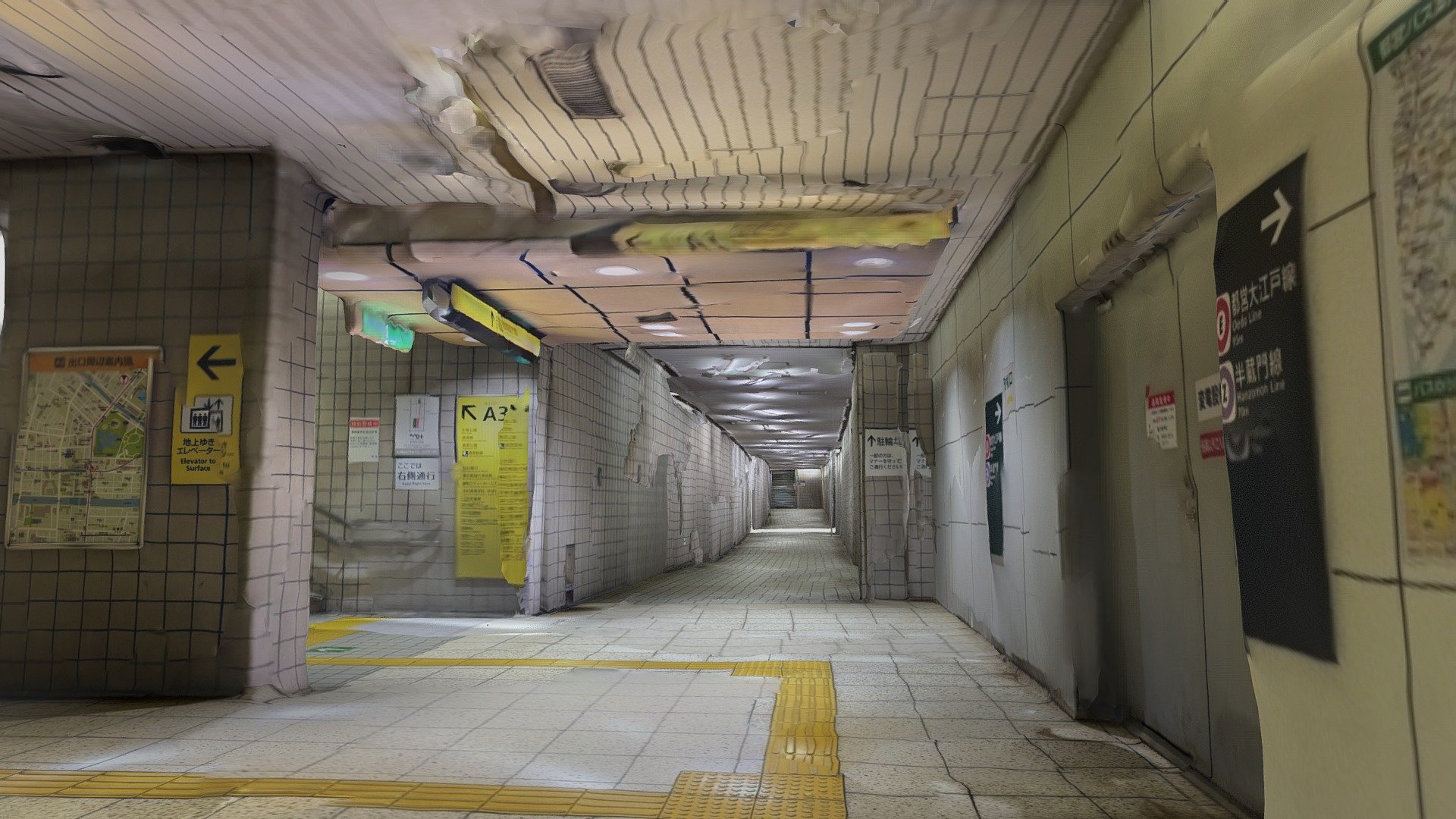 Kiyosumi-shirakawa Station / 清澄白河駅 Tokyo,Japan - 3D model by Taro ...