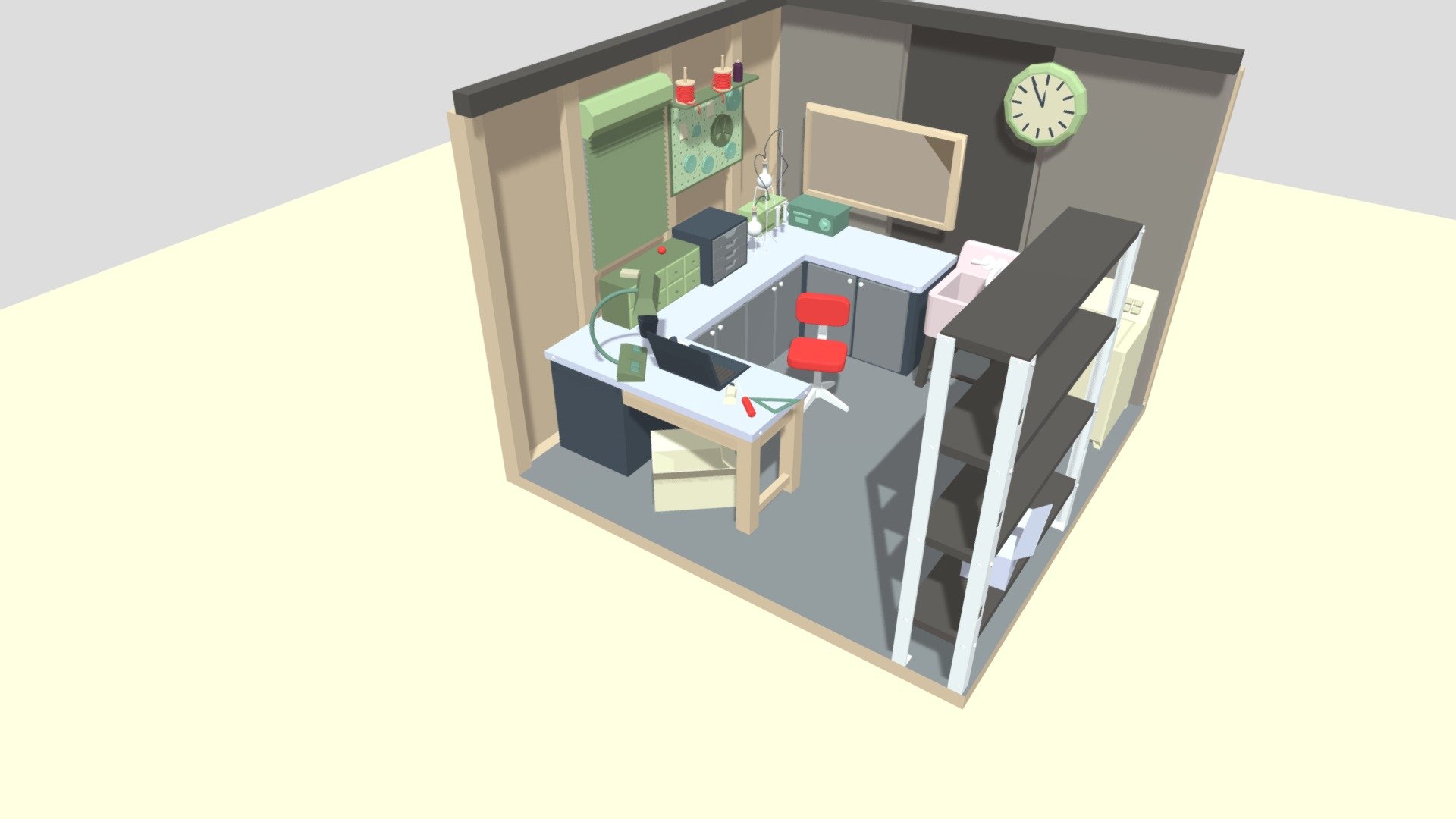 room scene 1 - Download Free 3D model by fredyah [9f321d6] - Sketchfab