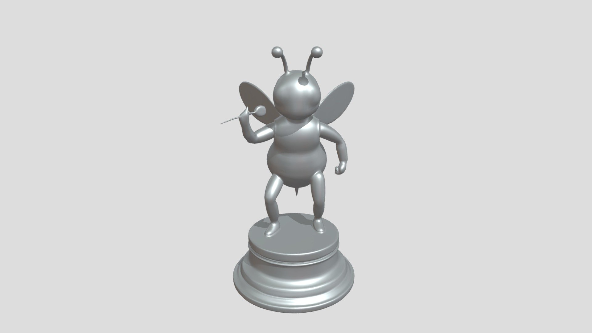 Bee-themed golden trophy - 3D model by K.Mac [9f3454e] - Sketchfab
