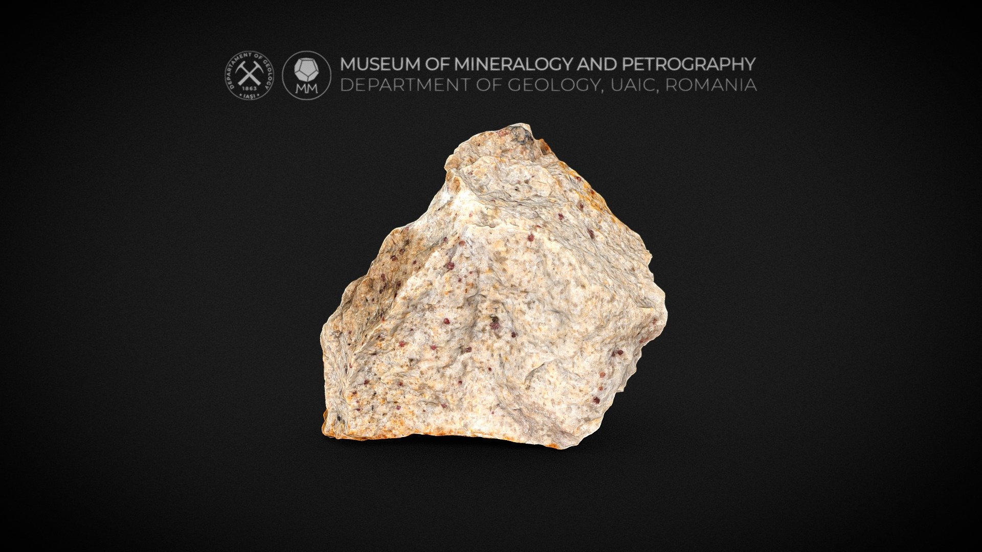Aplitic Granite with Garnets - 3D model by Museum of Mineralogy and ...