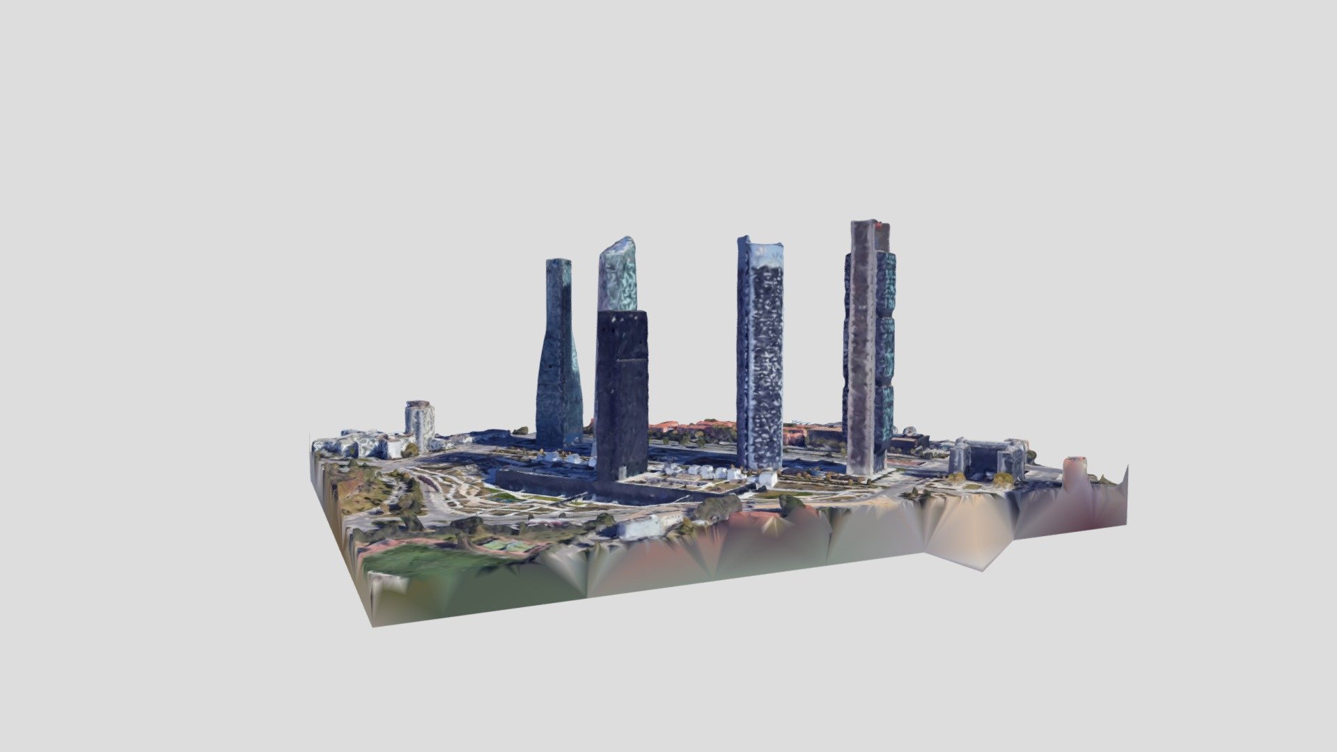 4 torres madrid business area - 3D model by paulaalonso00 [9f3606f ...