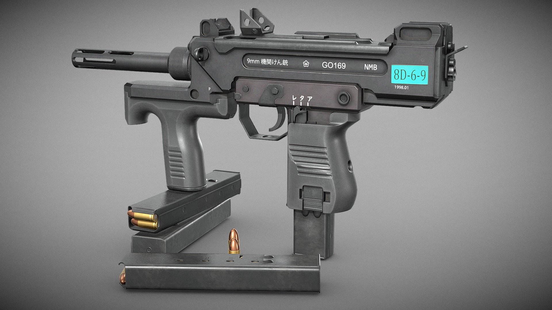 Minebea PM-9 (M9) Machine Pistol - Download Free 3D model by 8sianDude (@haoliu95) [9f37aaf ...