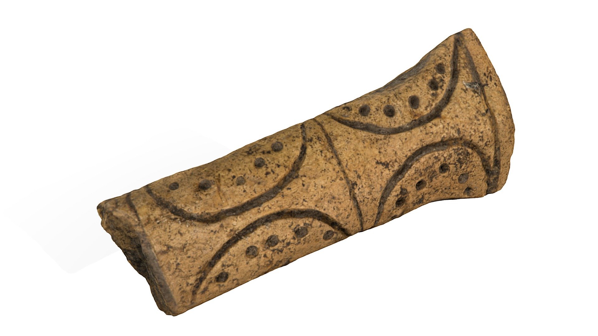 Incised and Punctate Designed Bone Artifact - 3D model by University of ...