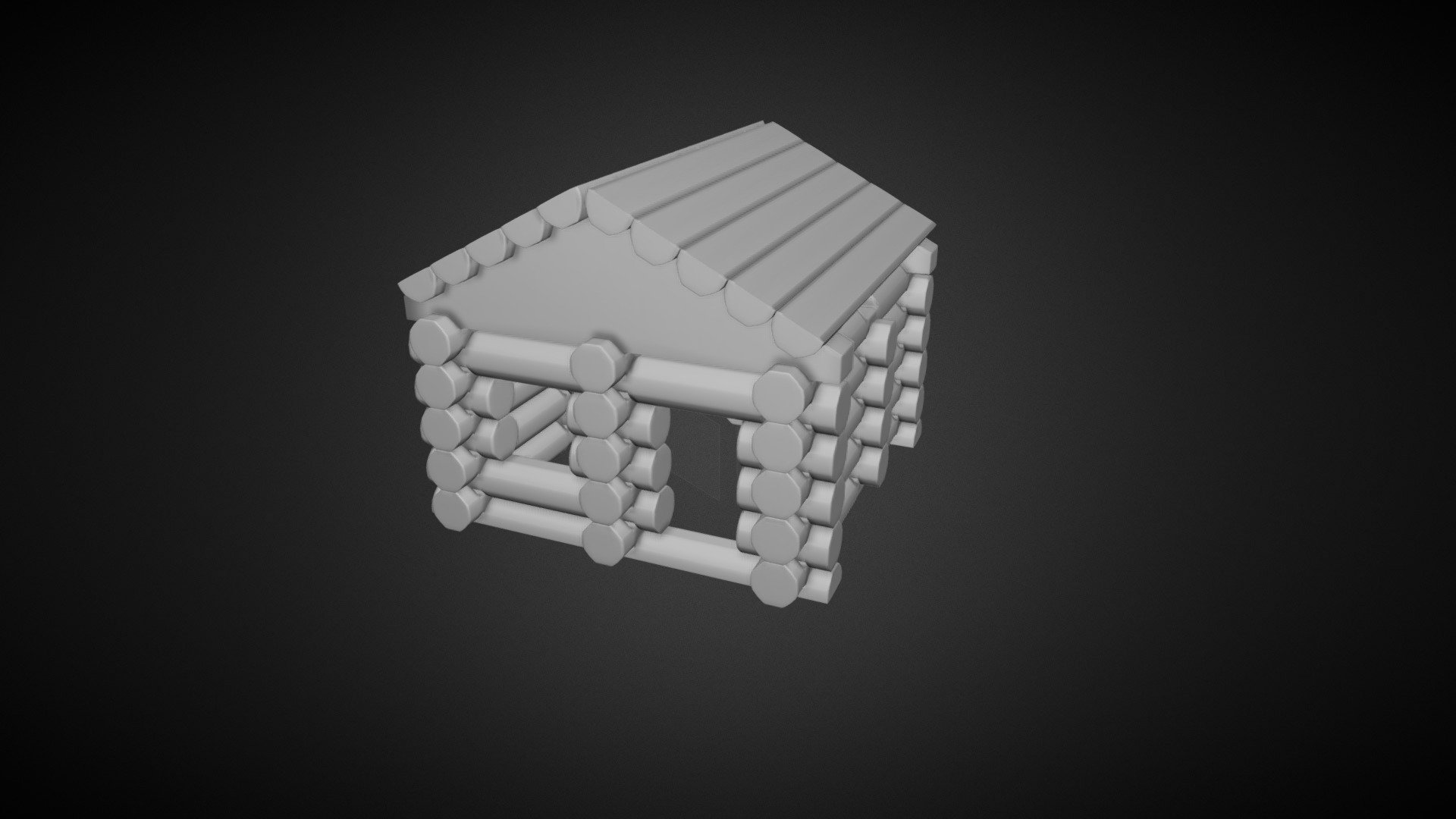 Toy Log Cabin - 3D model by zmage [9f38912] - Sketchfab