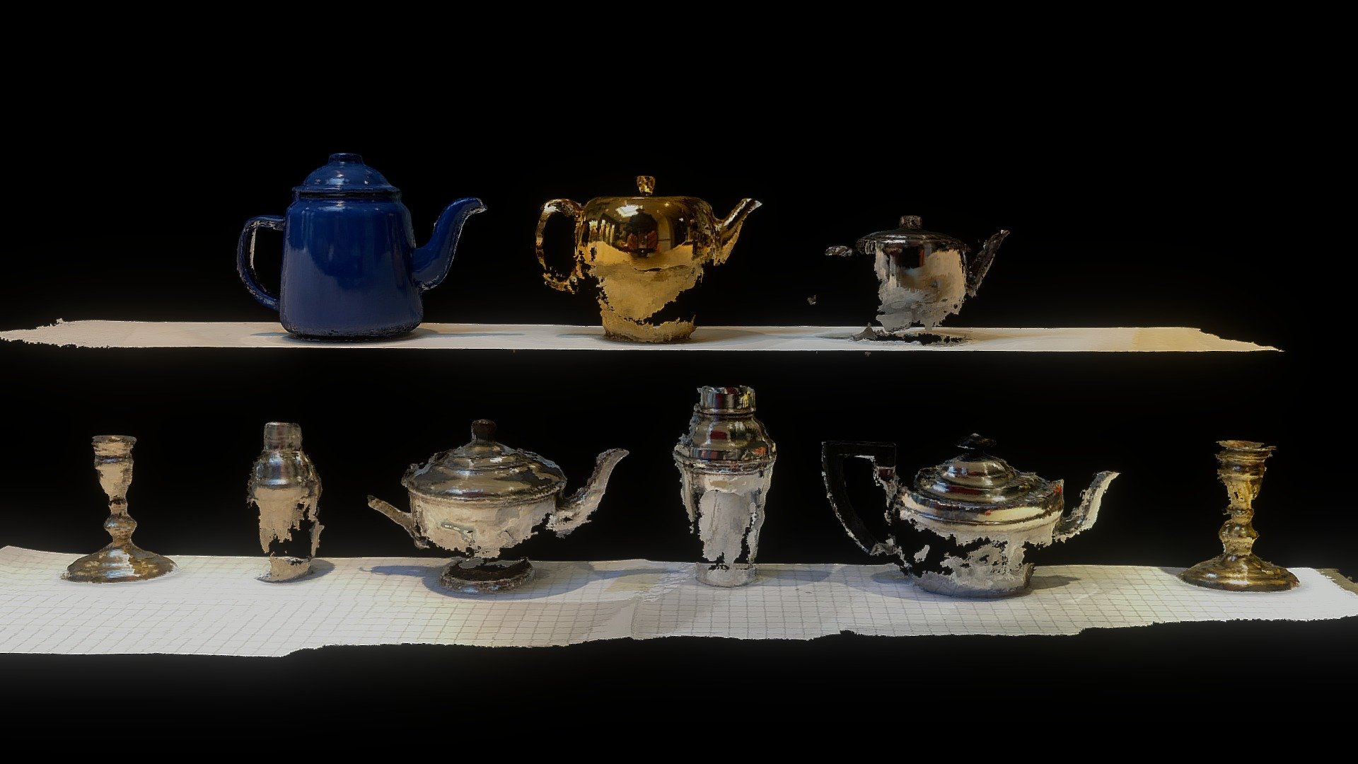 Depth-scan of reflective objects on shelves - 3D model by Florian ...