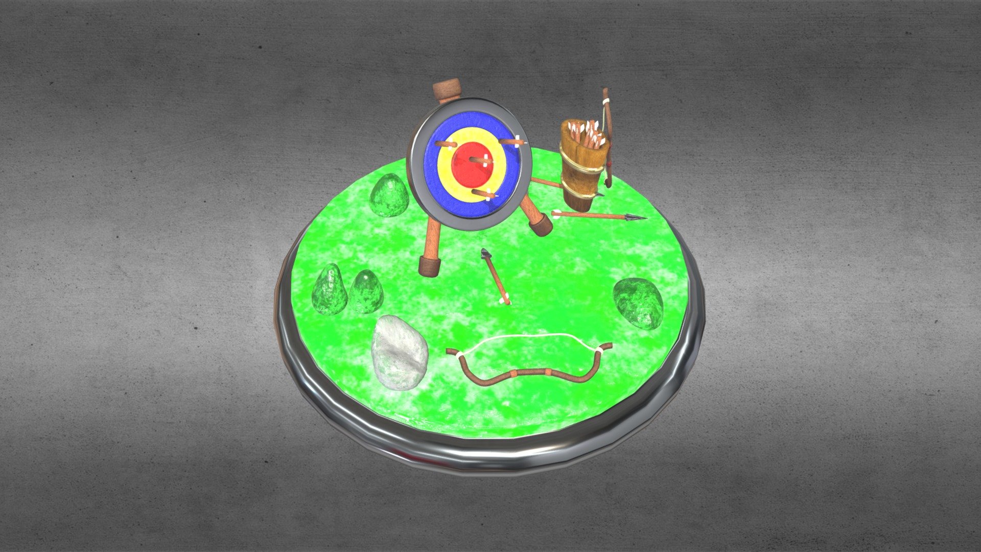 Archery target - 3D model by jordillobre [9f3c38b] - Sketchfab