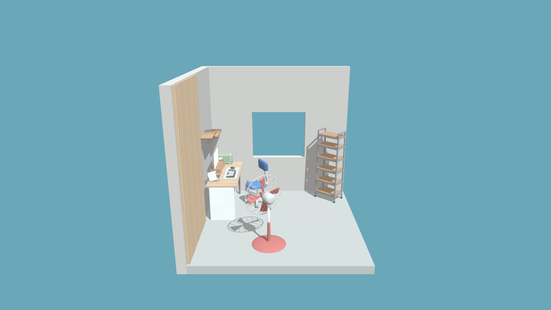 Minimalist Small Workspace Room Design - Download Free 3D model by Kris ...