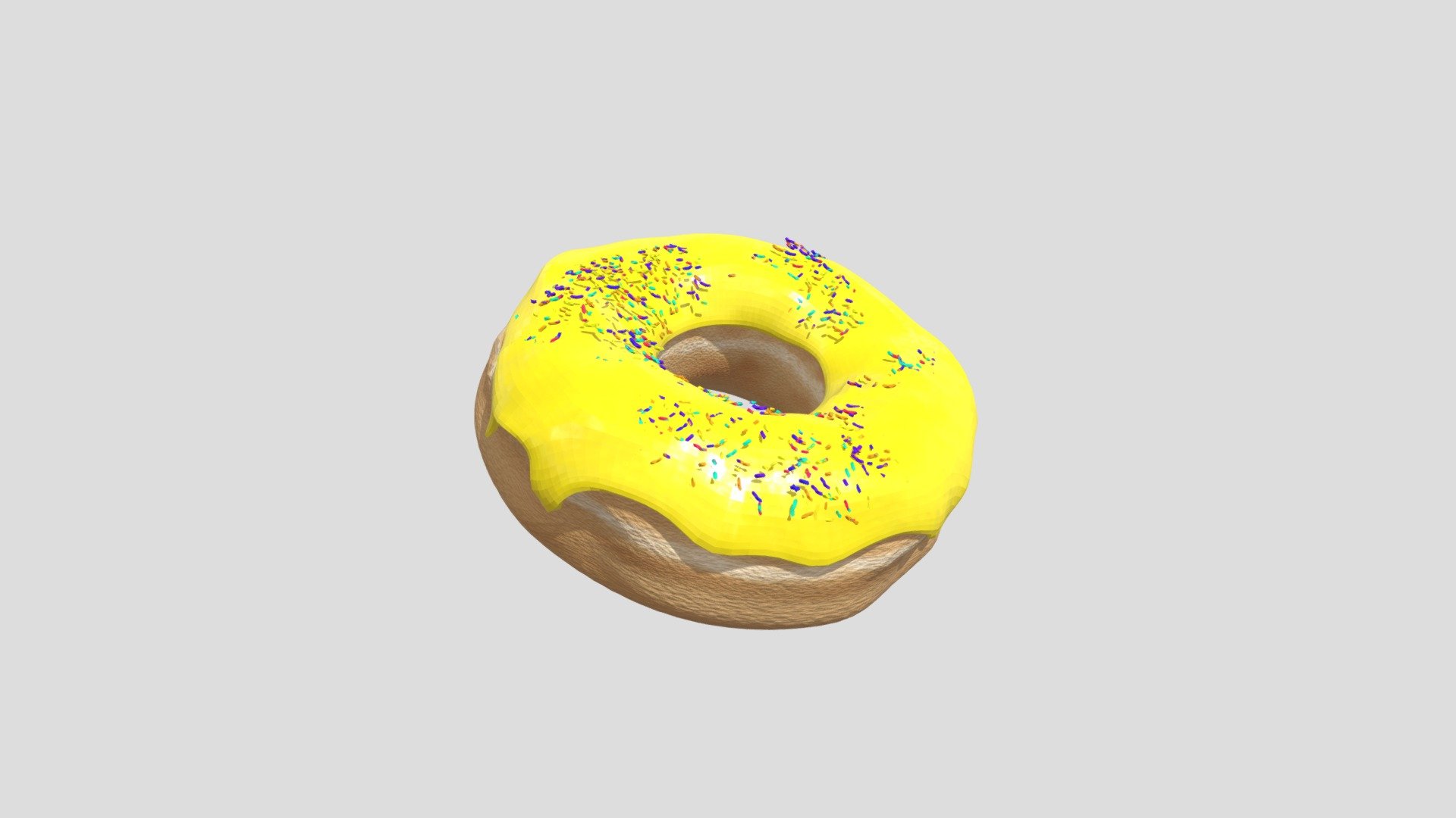 Yellow-donut - Buy Royalty Free 3D model by 3dlowpoly [9f4a0e1 ...