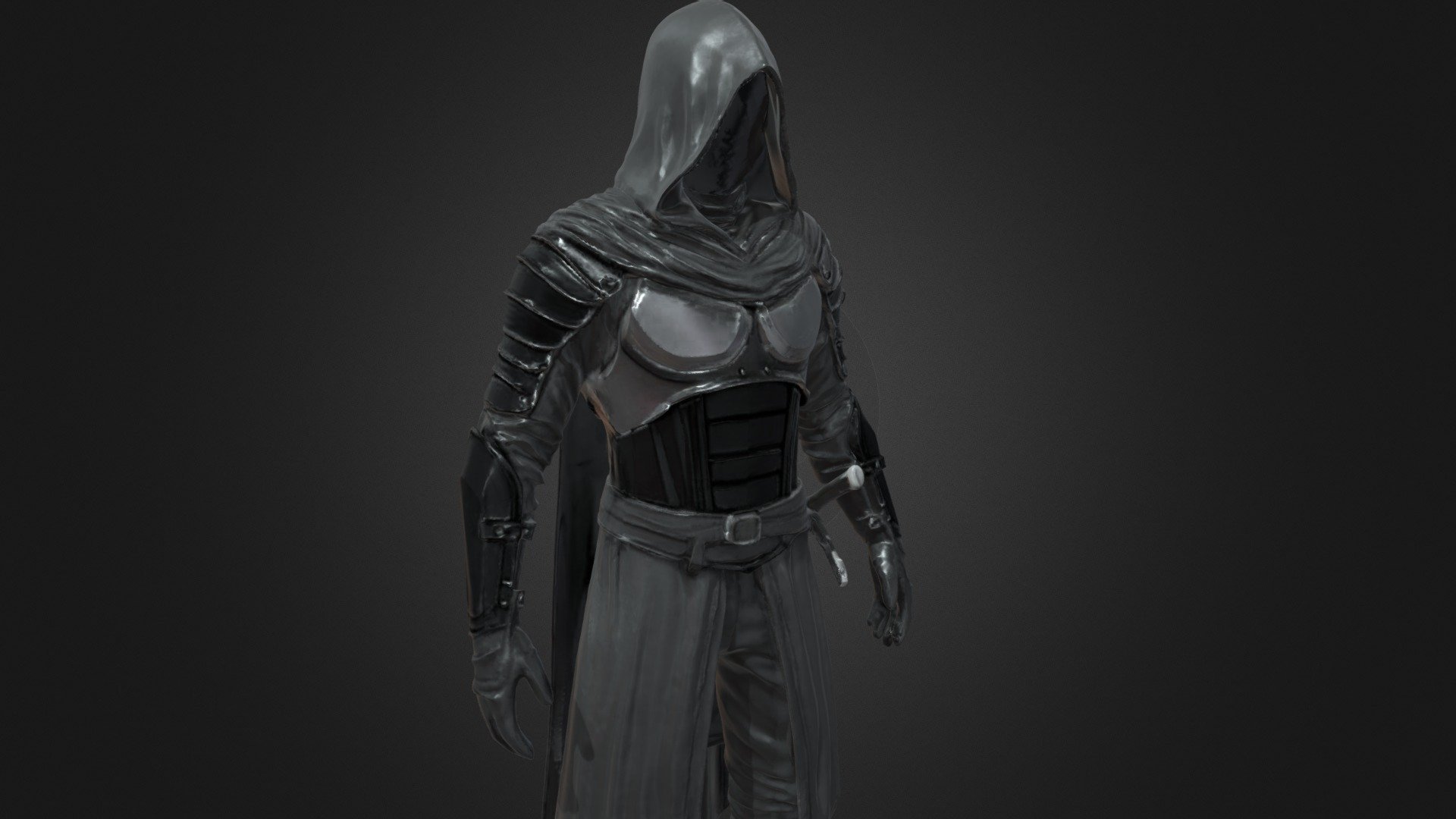 Dark Faceless Black Assassin - 3D model by Pigcraft (@s8819296 ...