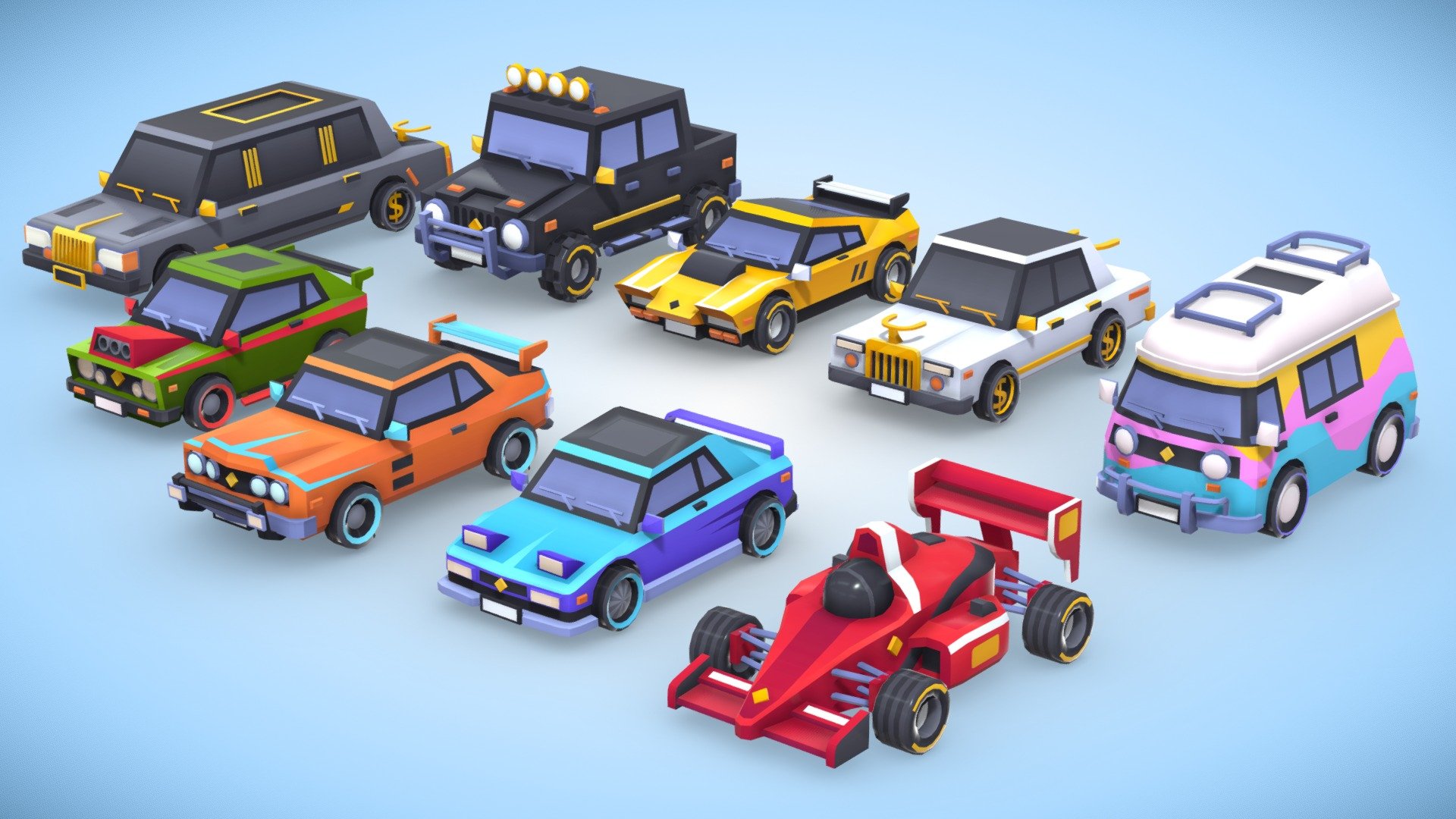 vehicules lowpoly stylized cars 🚗 - 3D model by haykel-shaba ...