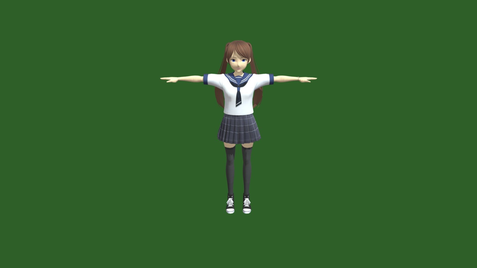 character girl #2 (FBX). - Download Free 3D model by BELAZ (@asset_for ...