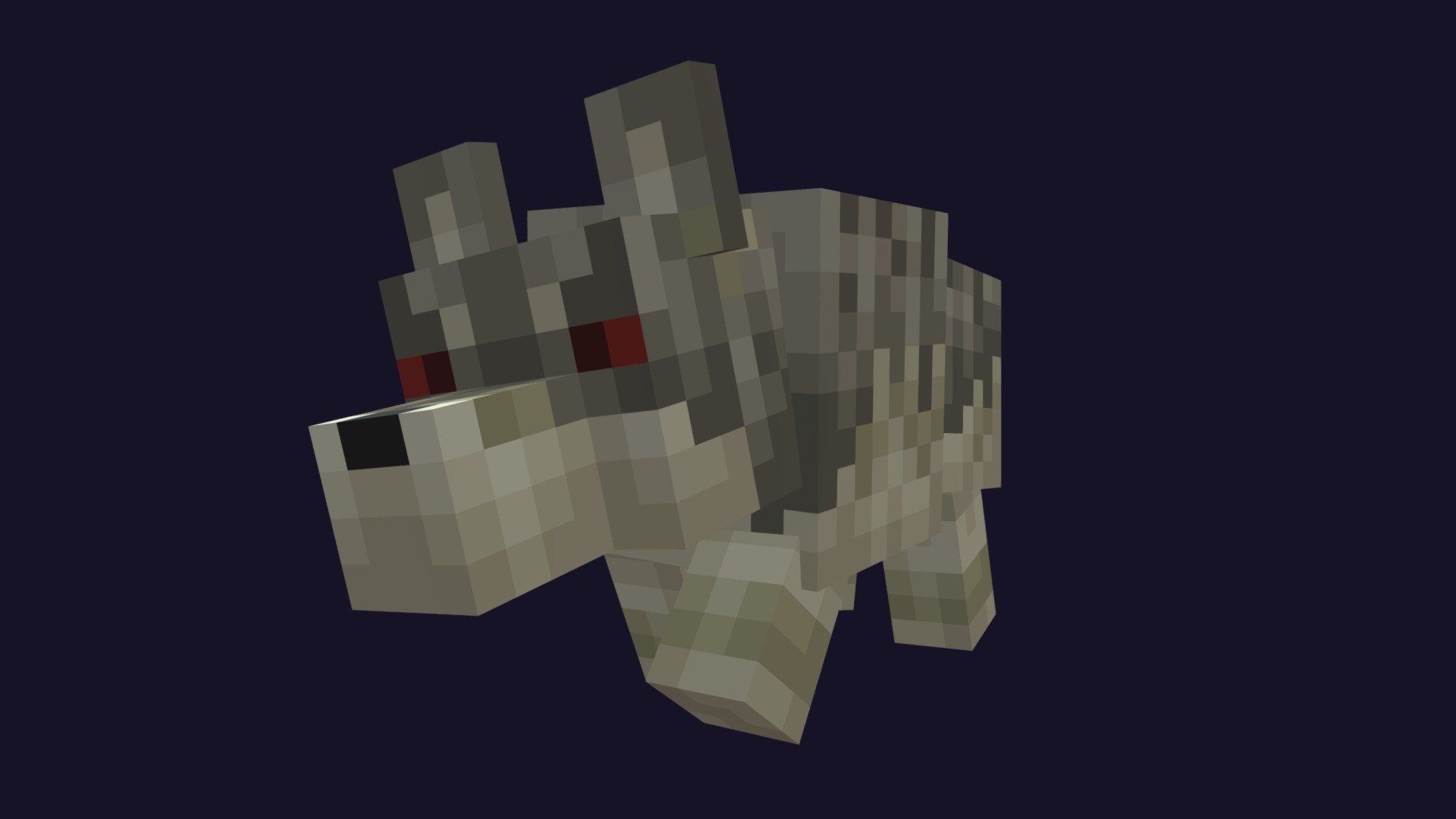 Minecraft Gray Wolf - 3D model by Nog's Menagerie (@nogs-menagerie ...