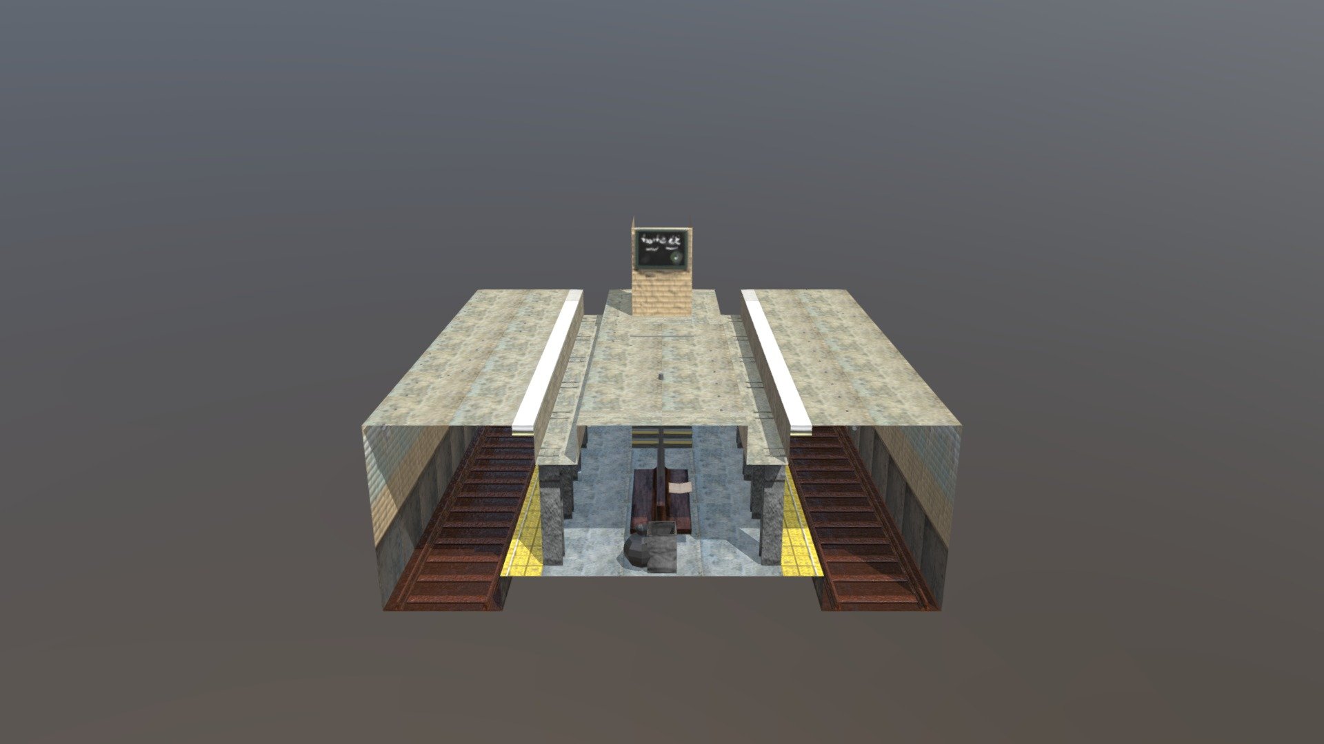 Underground Train Station - 3D model by maysiemallow [9f5c762] - Sketchfab