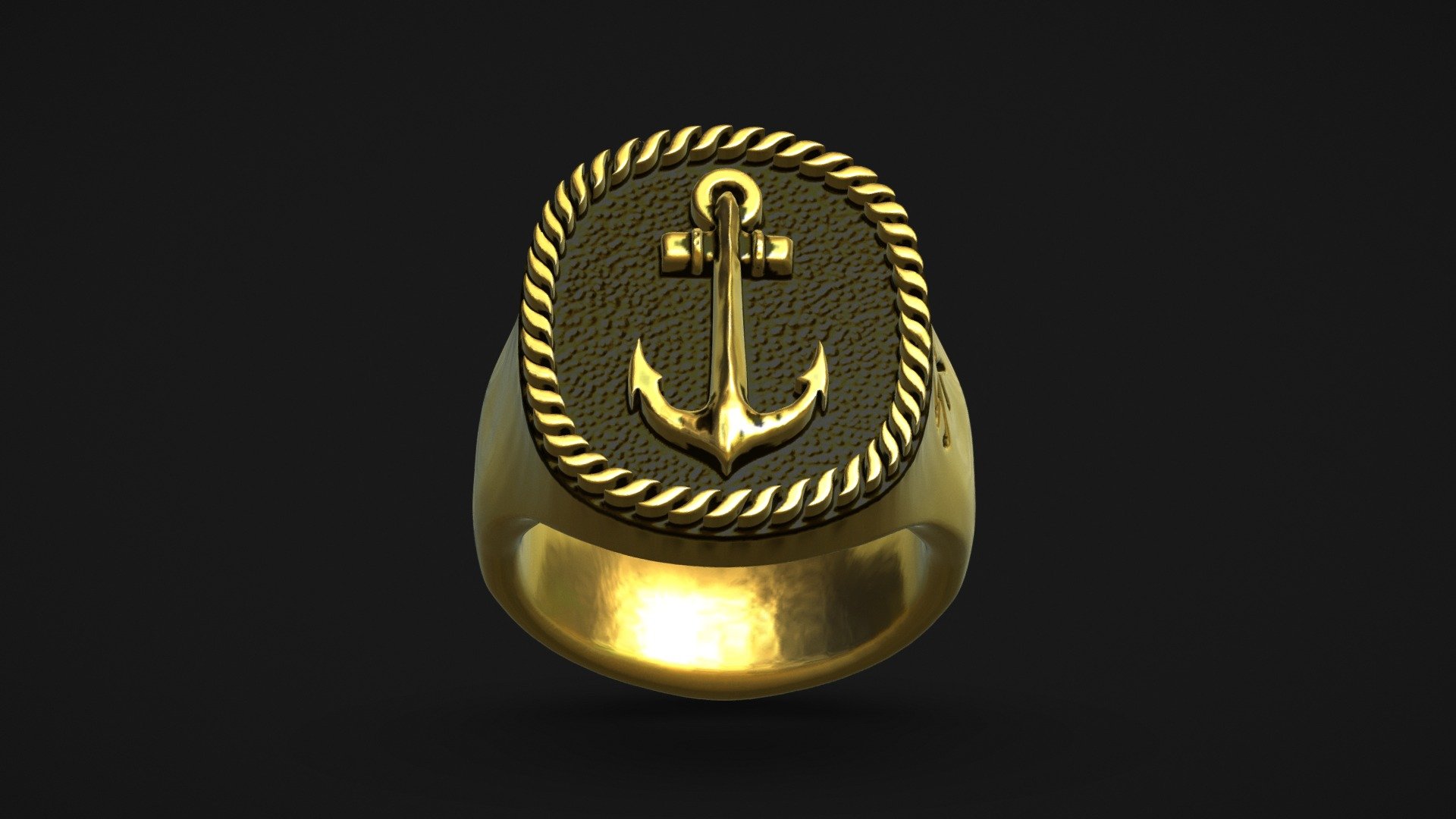 Anel Anchor (Brass) - 3D model by Skive Jewelry (@SKIVE) [9f65225 ...